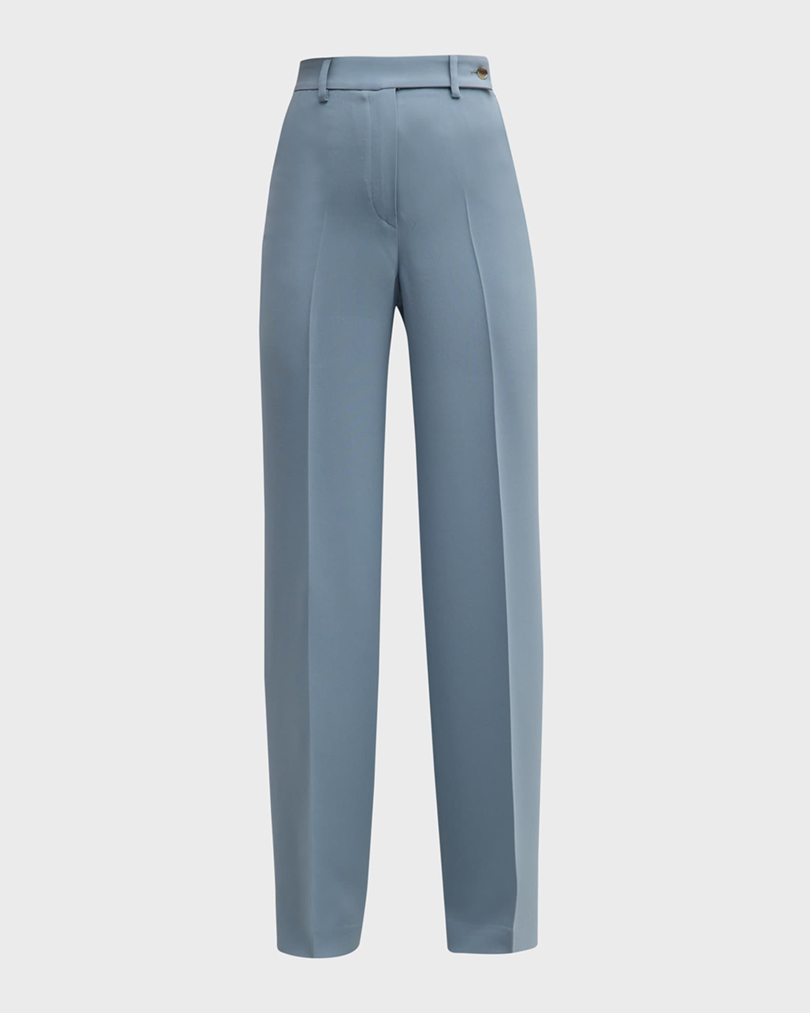 Kiton High-Rise Wide-Leg Crepe Pants | Neiman Marcus