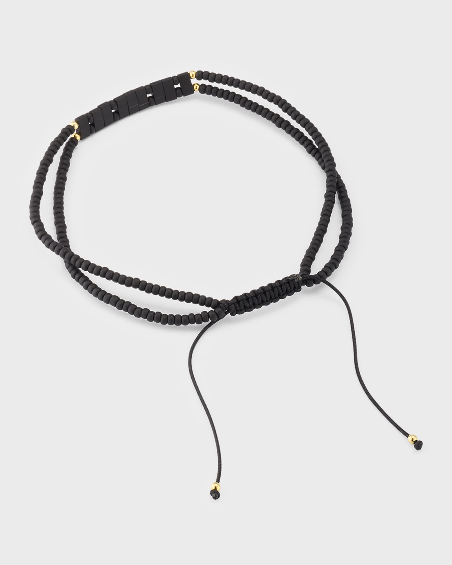 Jan Leslie Men's Glass Micro-Bead Pull Cord Bracelet | Neiman Marcus