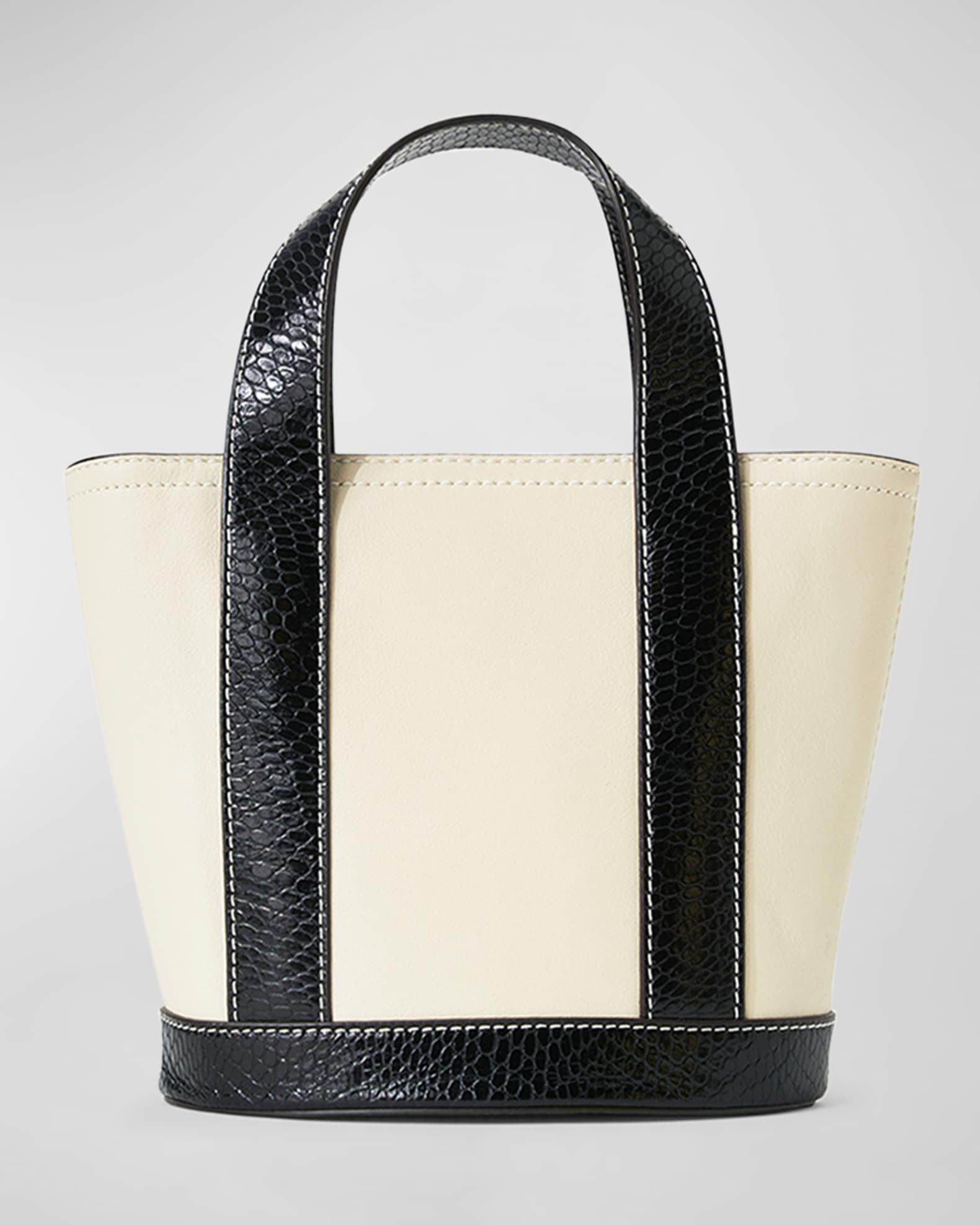 STAUD Allora Mini Leather Tote Bag | Neiman Marcus