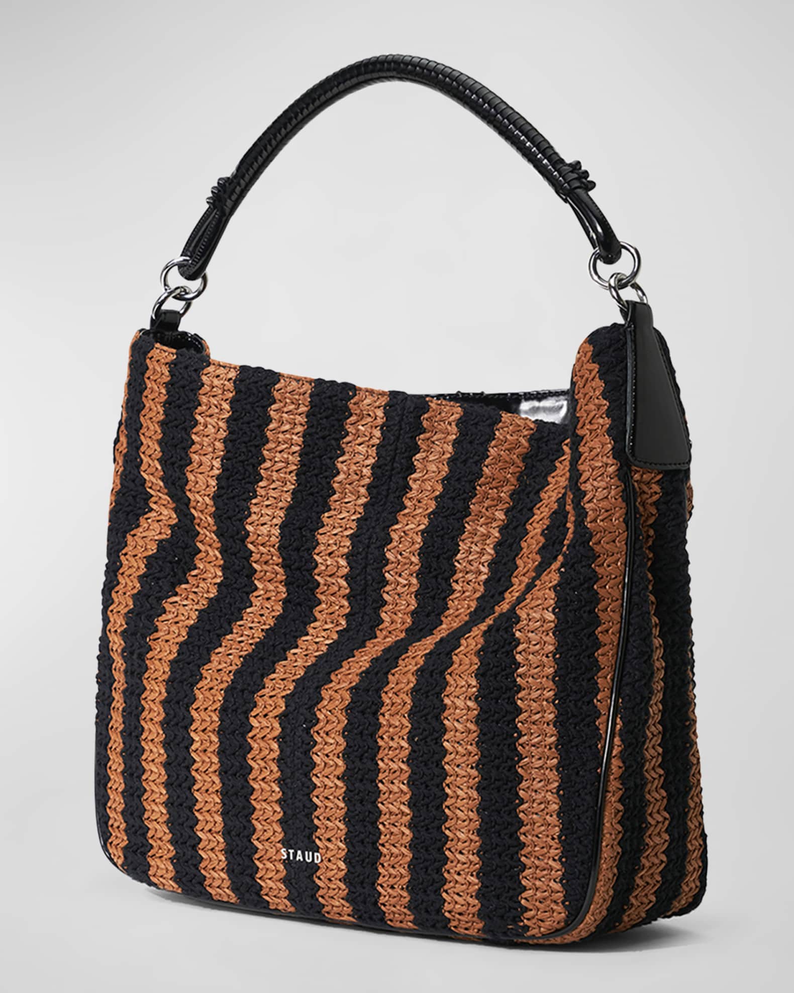 STAUD Perry Striped Hobo Bag | Neiman Marcus