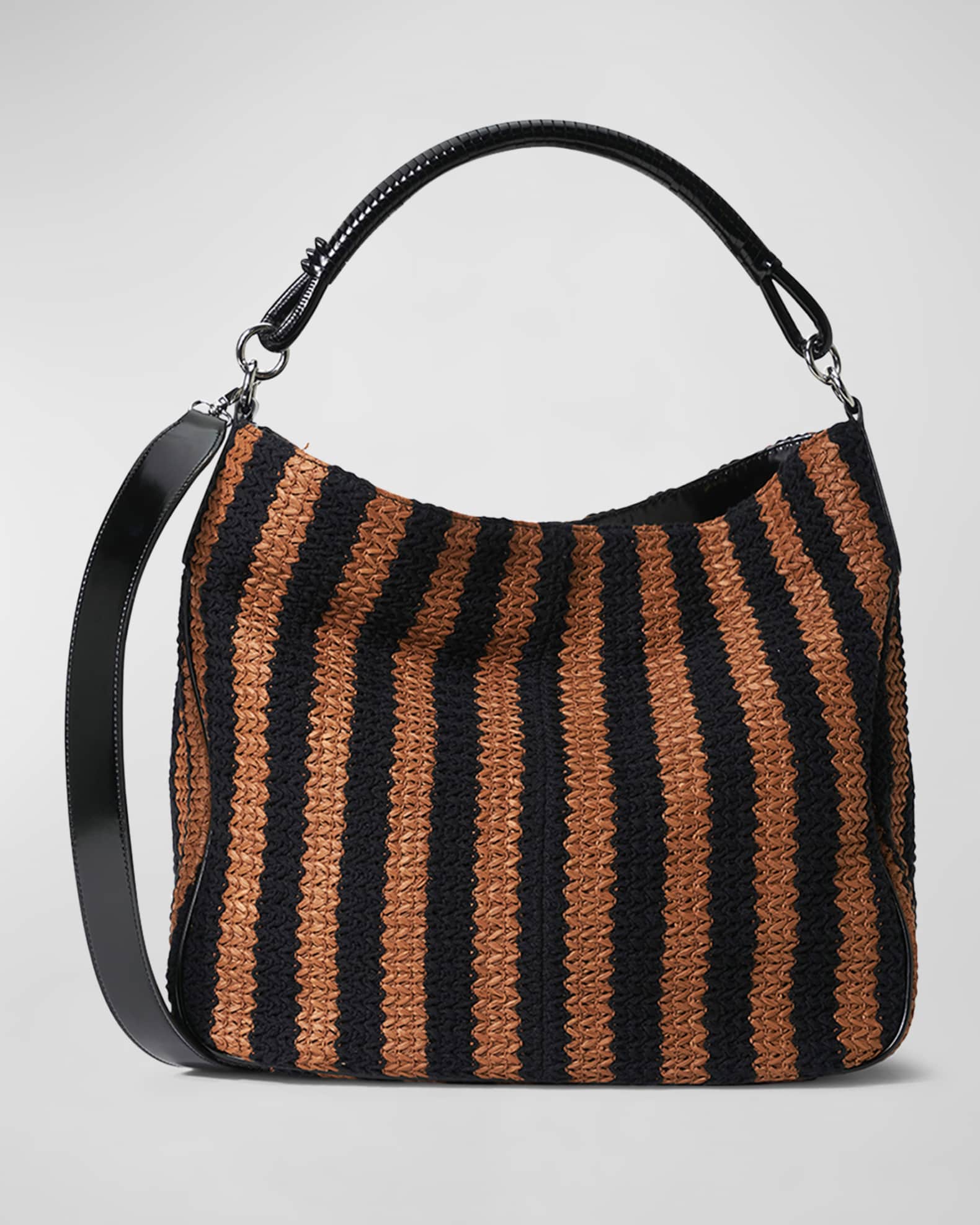 STAUD Perry Striped Hobo Bag | Neiman Marcus