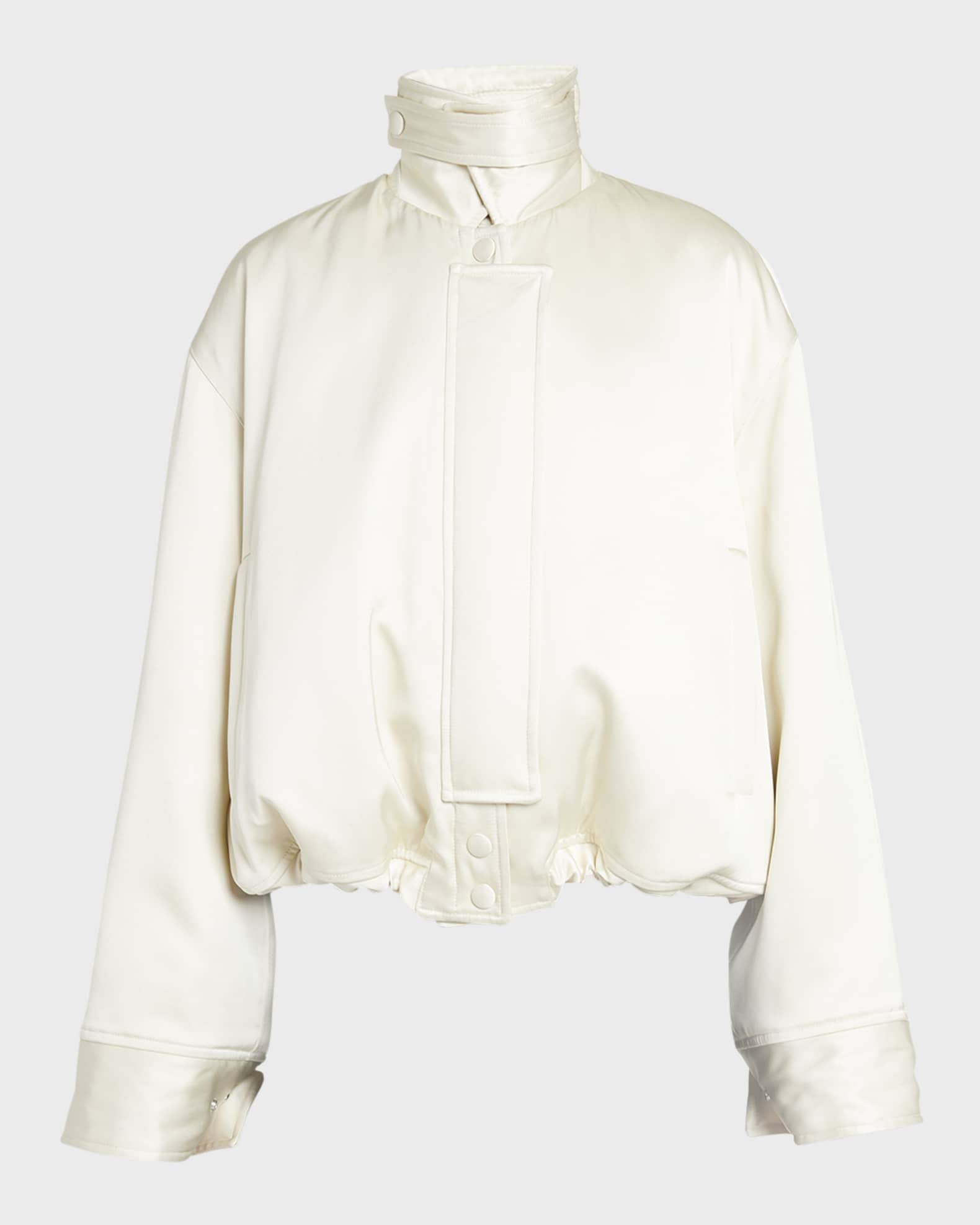 Jil Sander Satin Blouson Jacket | Neiman Marcus