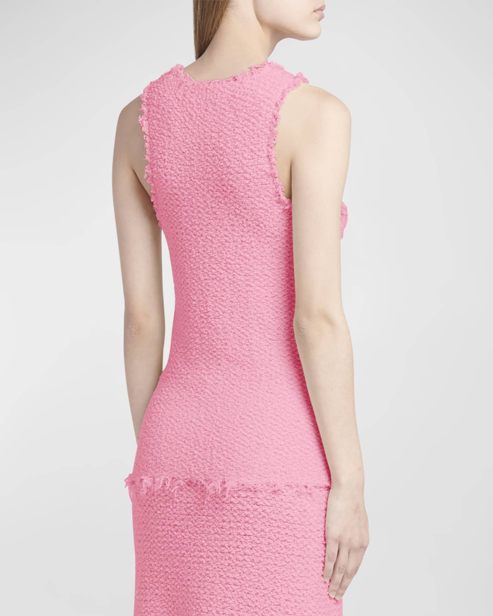 Jil Sander Raw-Edge Boucle Knit Tank Top | Neiman Marcus