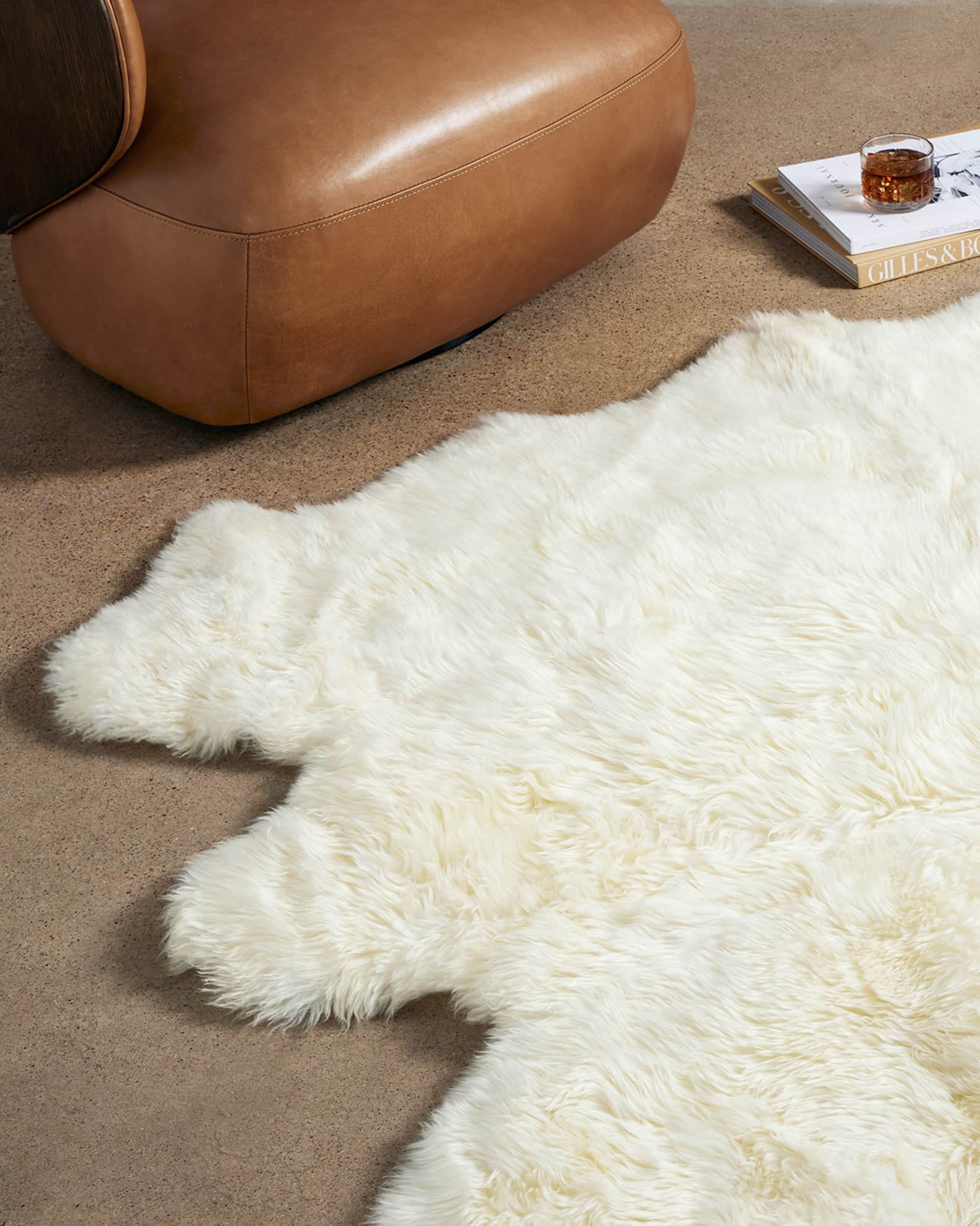 Four Hands Lalo Lambskin Rug, 5' 7" x 5' 7" | Neiman Marcus