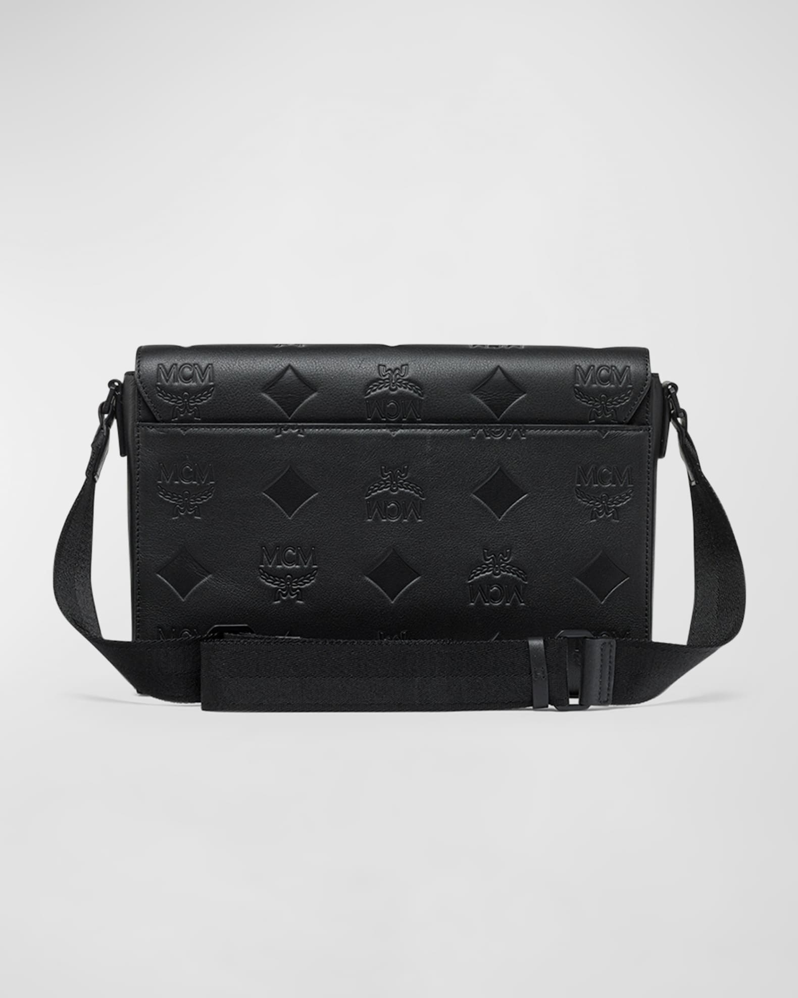 MCM Men's Klassik Visetos Monogram Small Leather Messenger Bag | Neiman ...