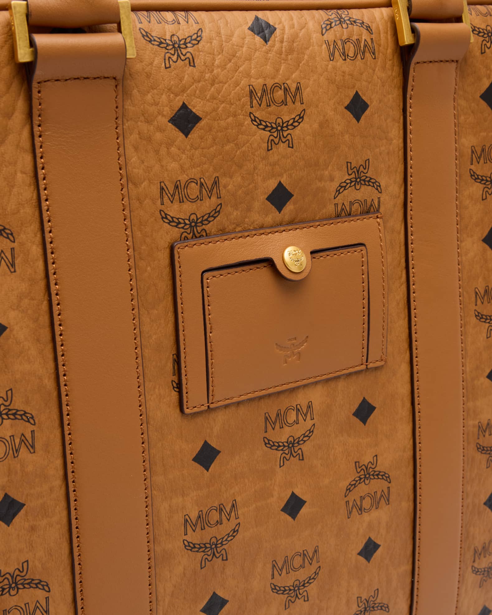 MCM Men's Ottomar Suitcase in Visetos | Neiman Marcus
