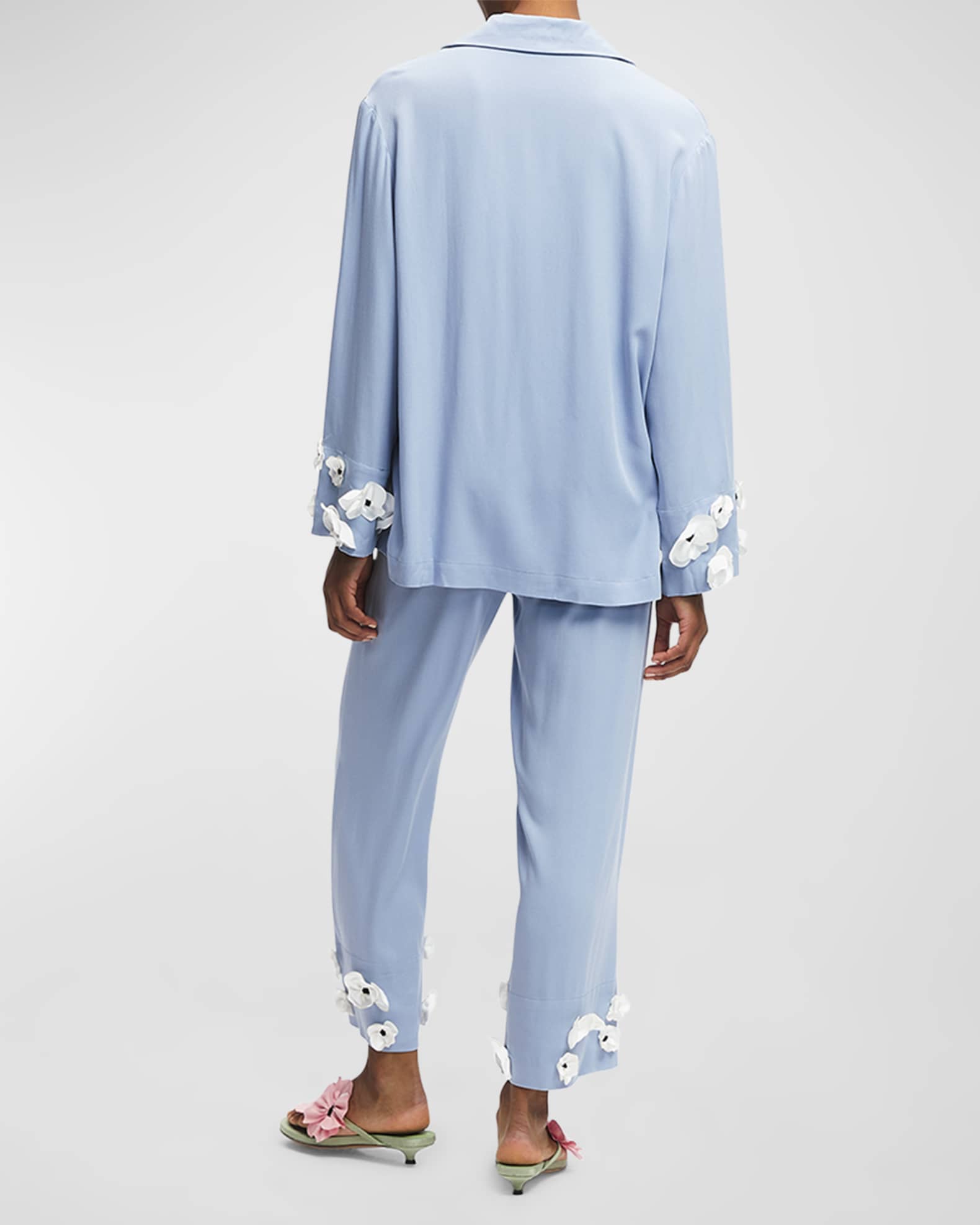 Sleeper The Bloom Floral Applique Party Pajama Set | Neiman Marcus