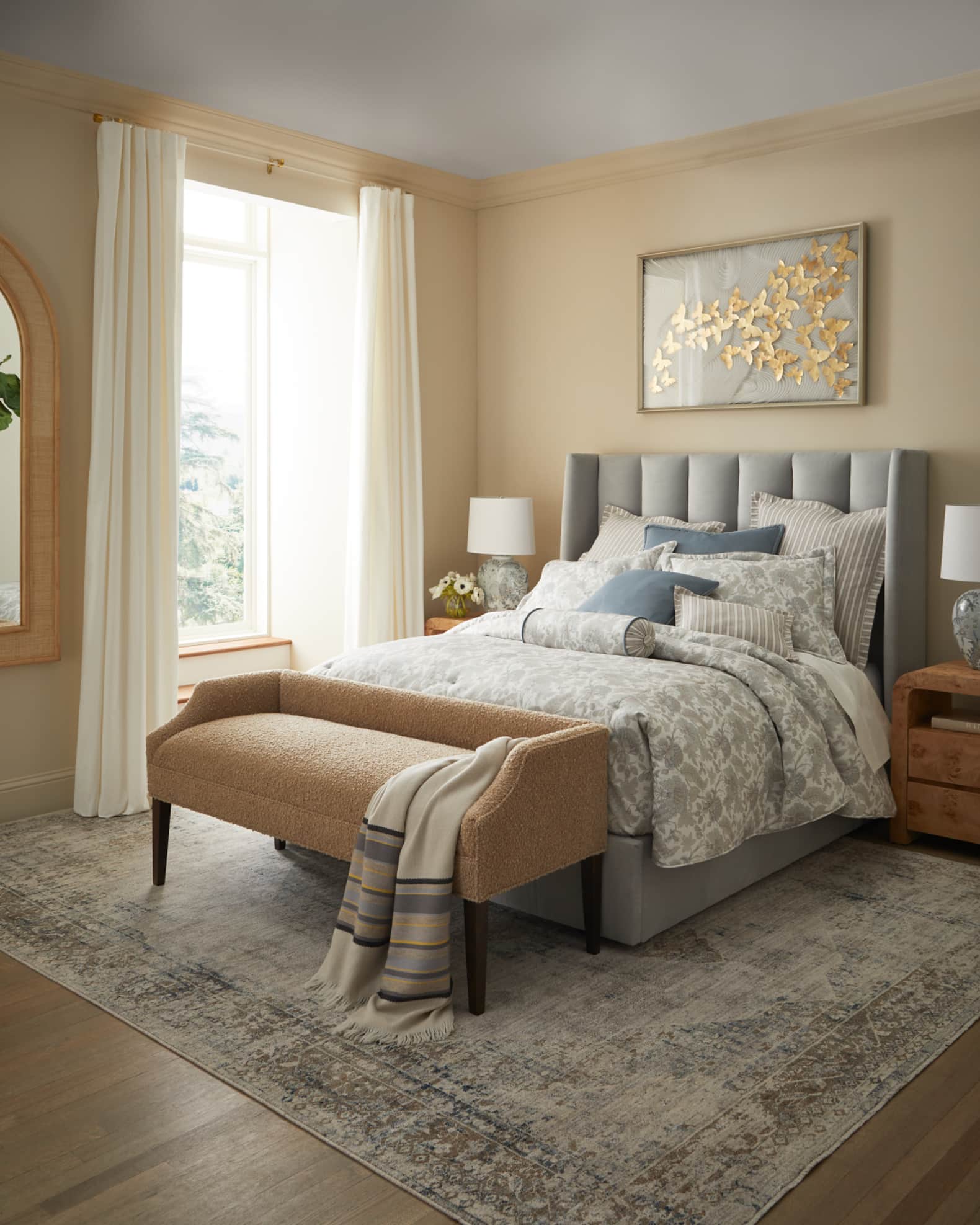 Sherry Kline Home Fibi Striped Euro Sham | Neiman Marcus