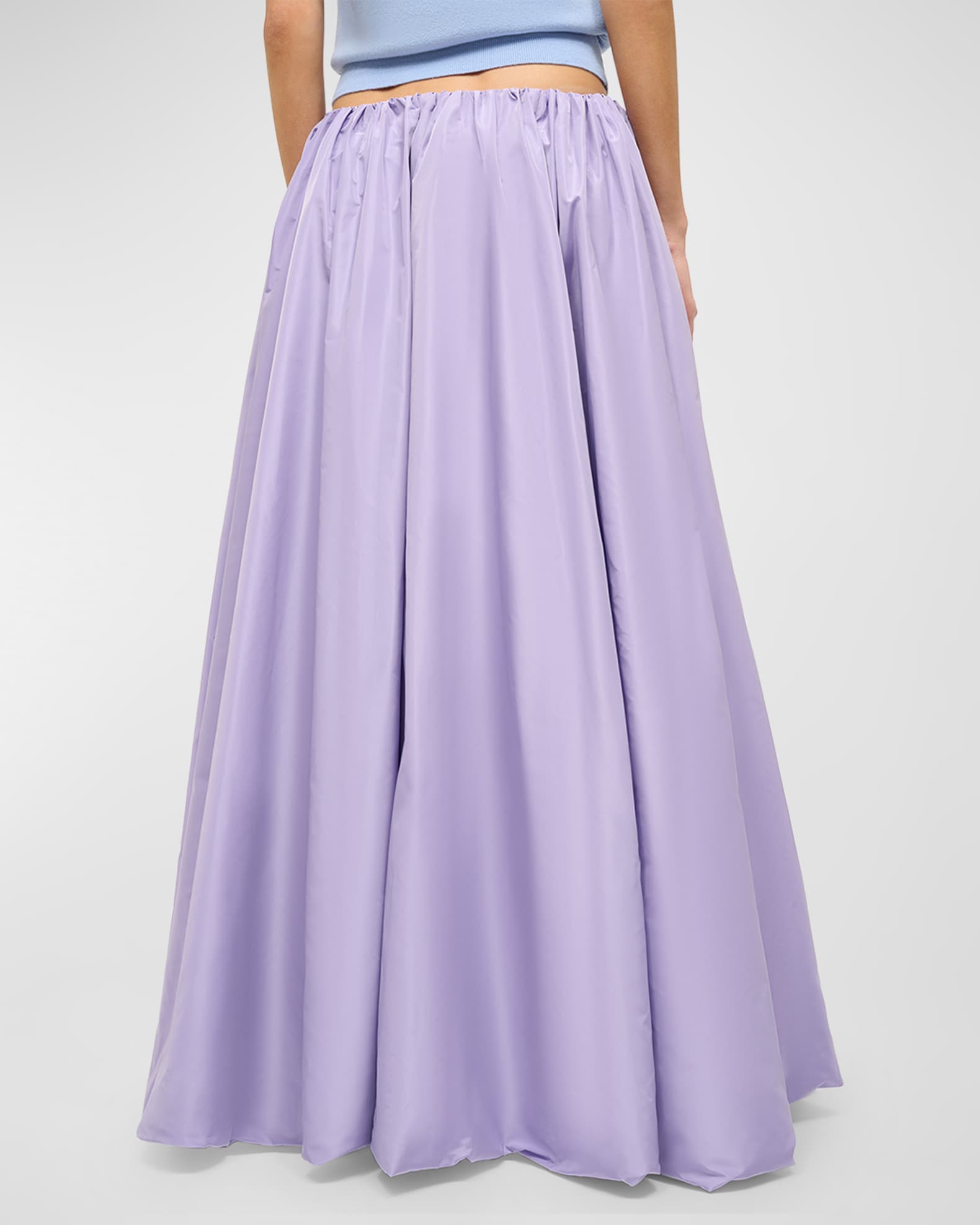 STAUD Bellagio Full-Length Gathered Skirt | Neiman Marcus