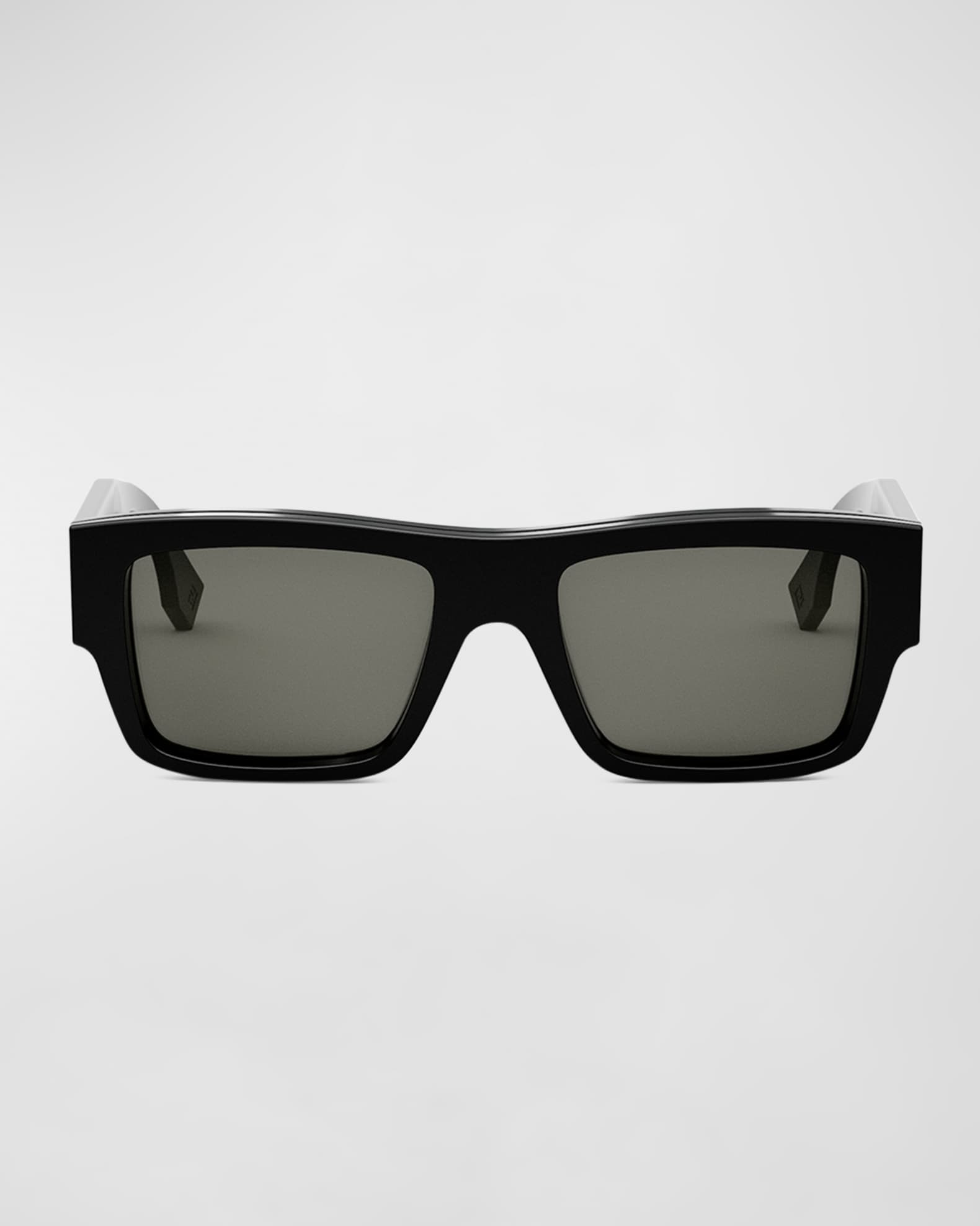 Fendi Men's Signature Rectangle Logo Sunglasses | Neiman Marcus
