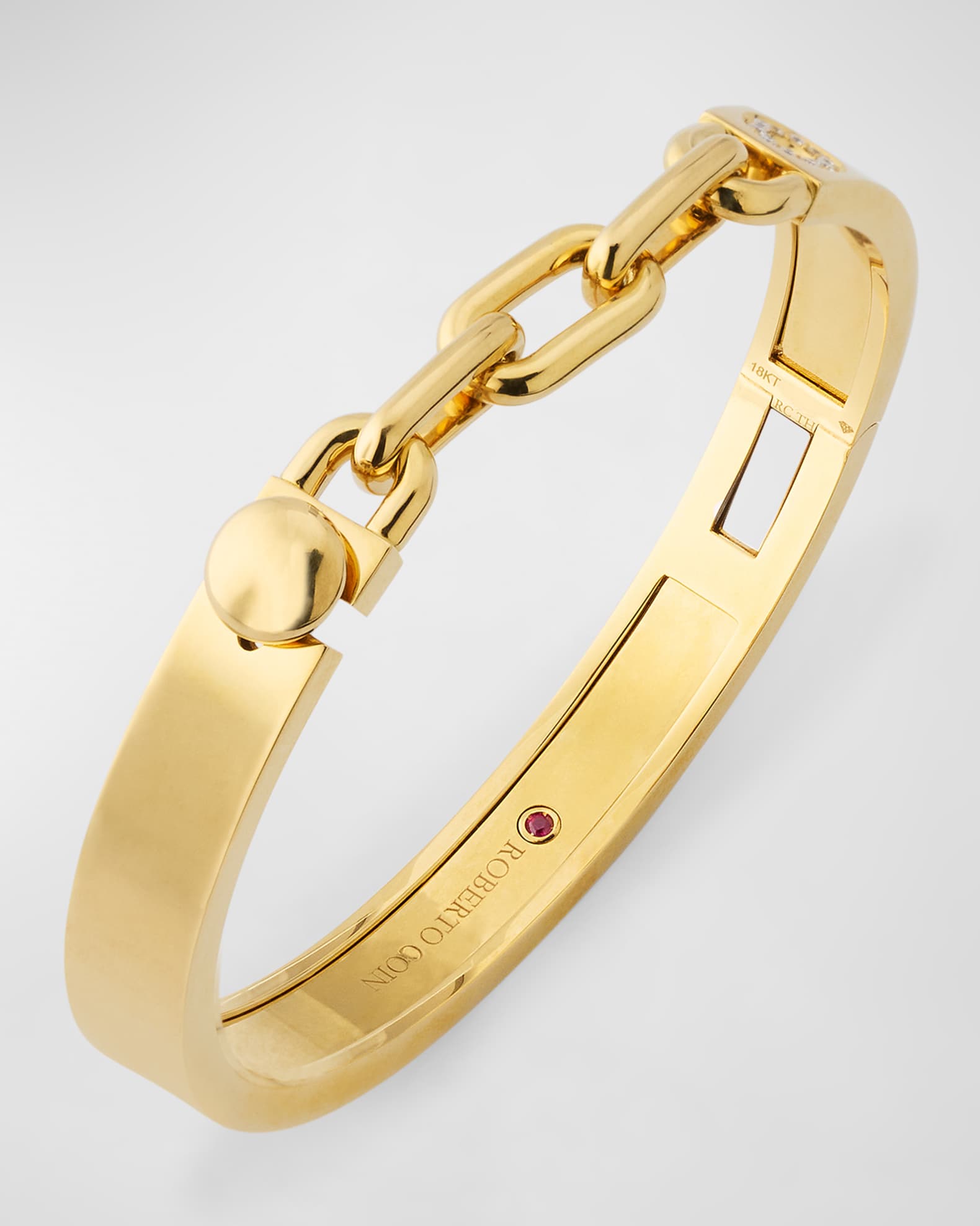 Roberto Coin 18K Yellow Gold Navarra Chain Bangle | Neiman Marcus