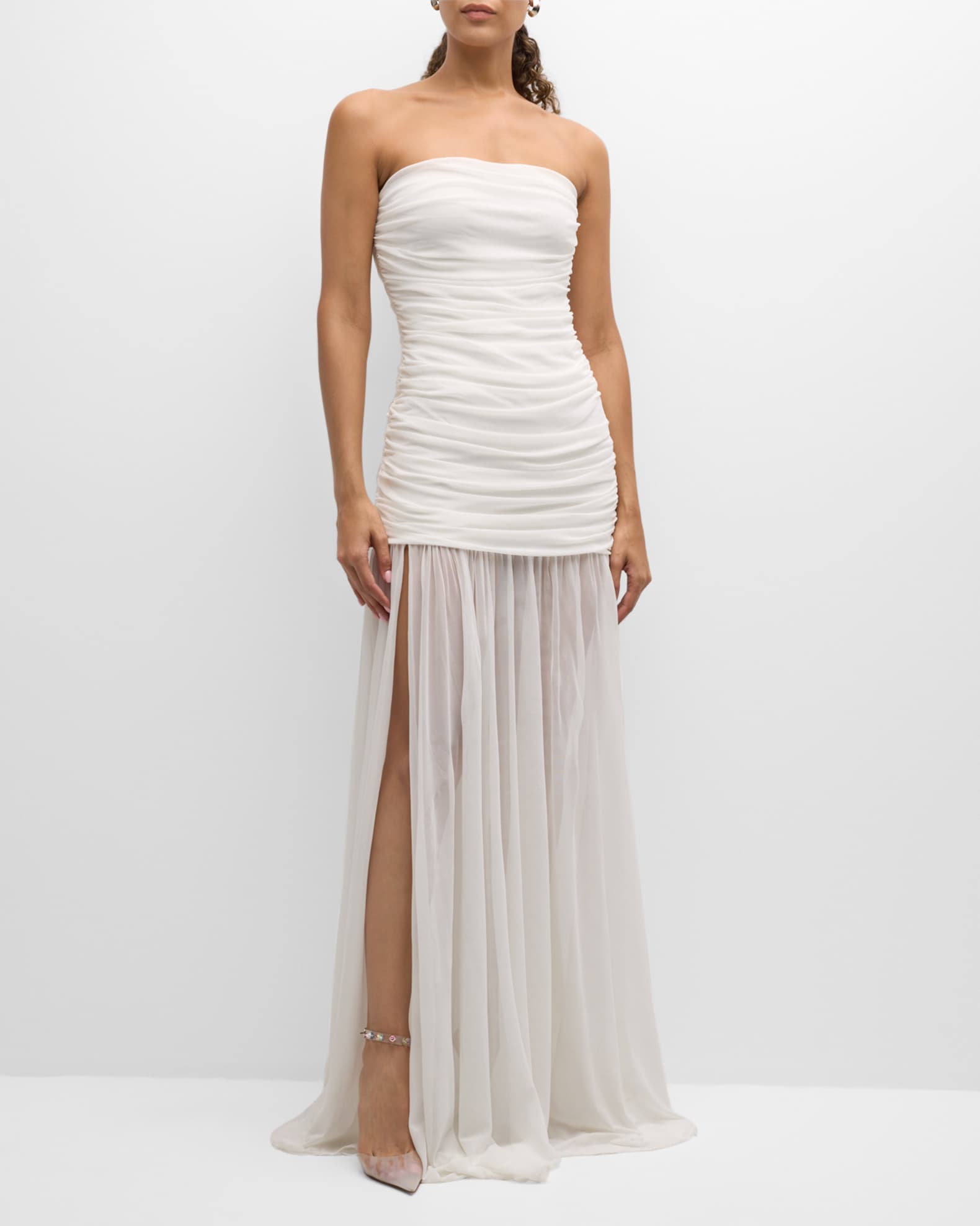 Retrofete Adele Ruched Strapless Maxi Dress | Neiman Marcus