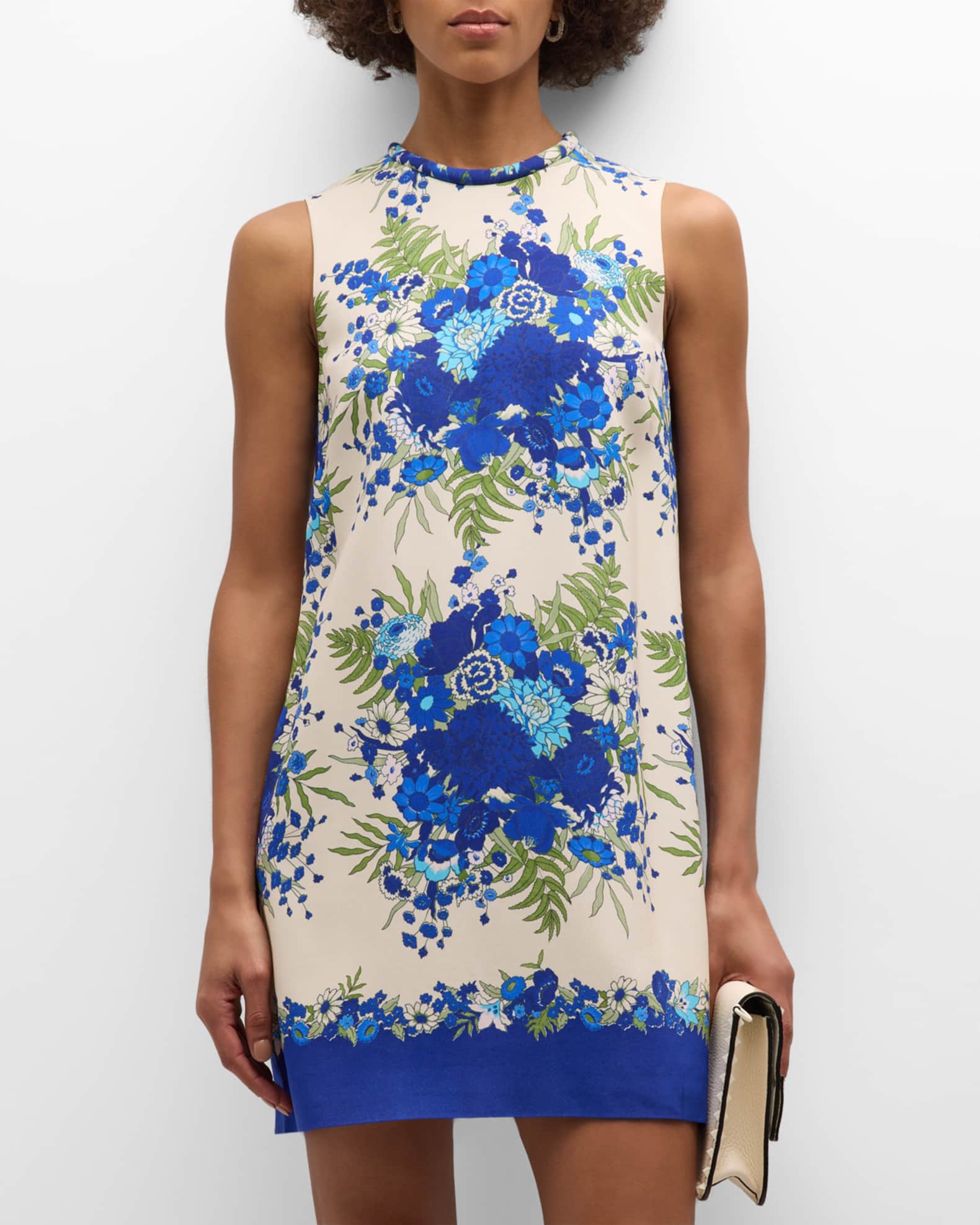 Cara Cara Mackenzie Sleeveless Floral Mini Shift Dress | Neiman Marcus