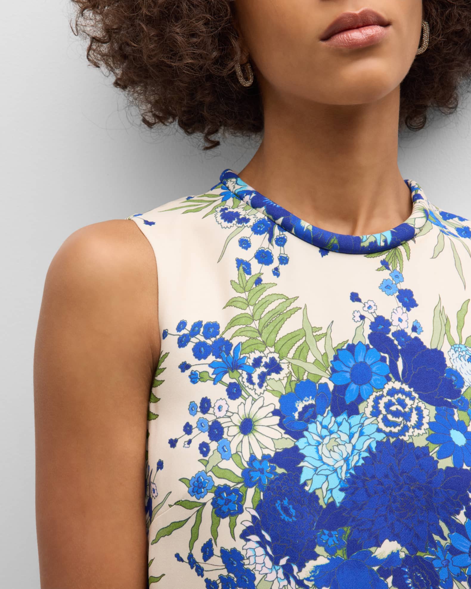 Cara Cara Mackenzie Sleeveless Floral Mini Shift Dress | Neiman Marcus