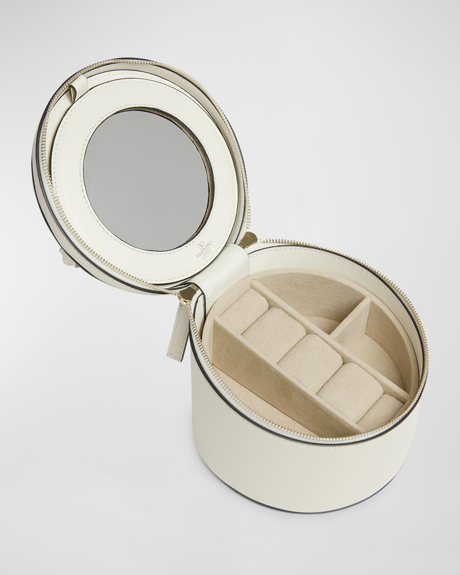 Valentino Garavani VLOGO Leather Jewelry Box | Neiman Marcus