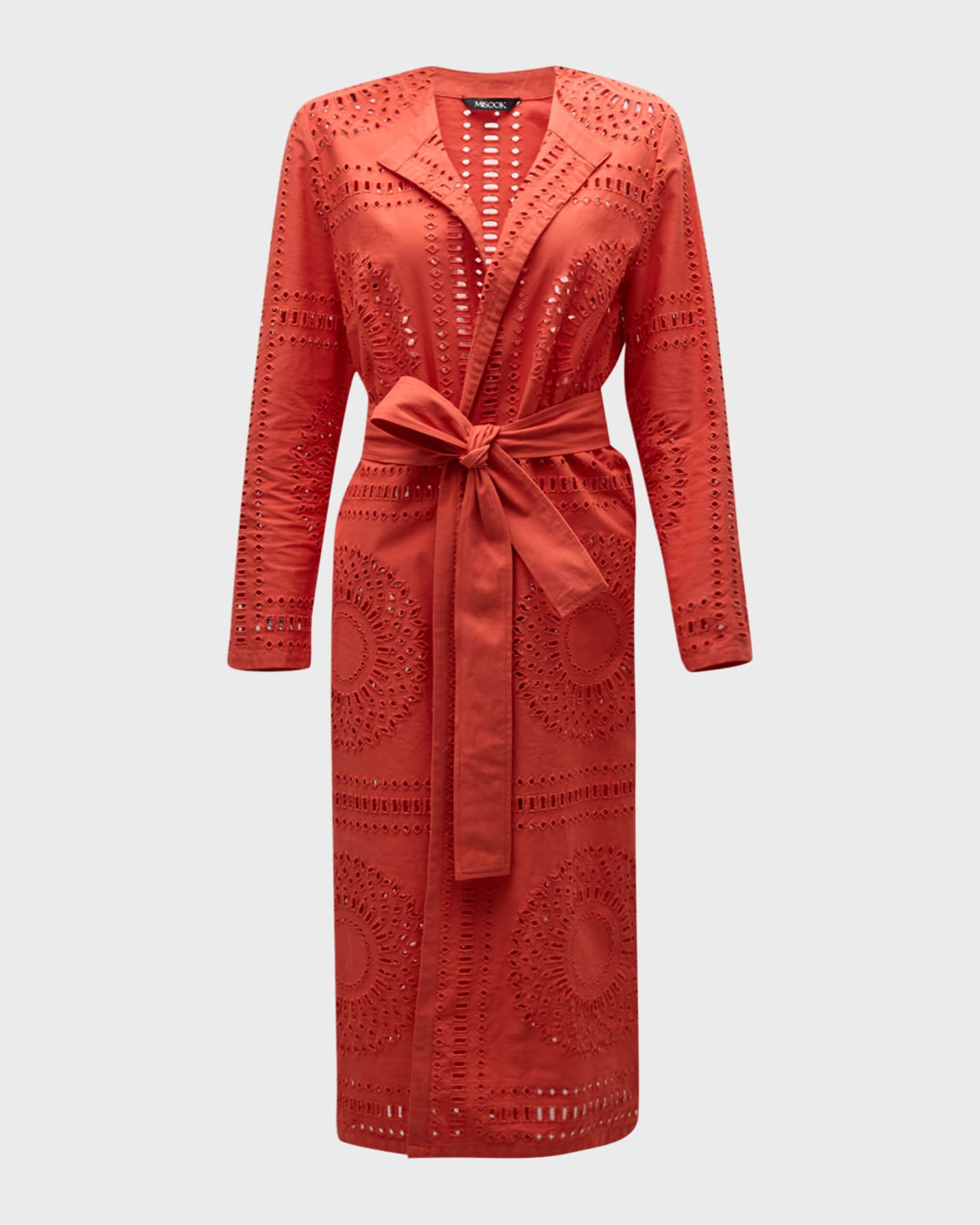Misook Eyelet-Embroidered Wrap Topper | Neiman Marcus