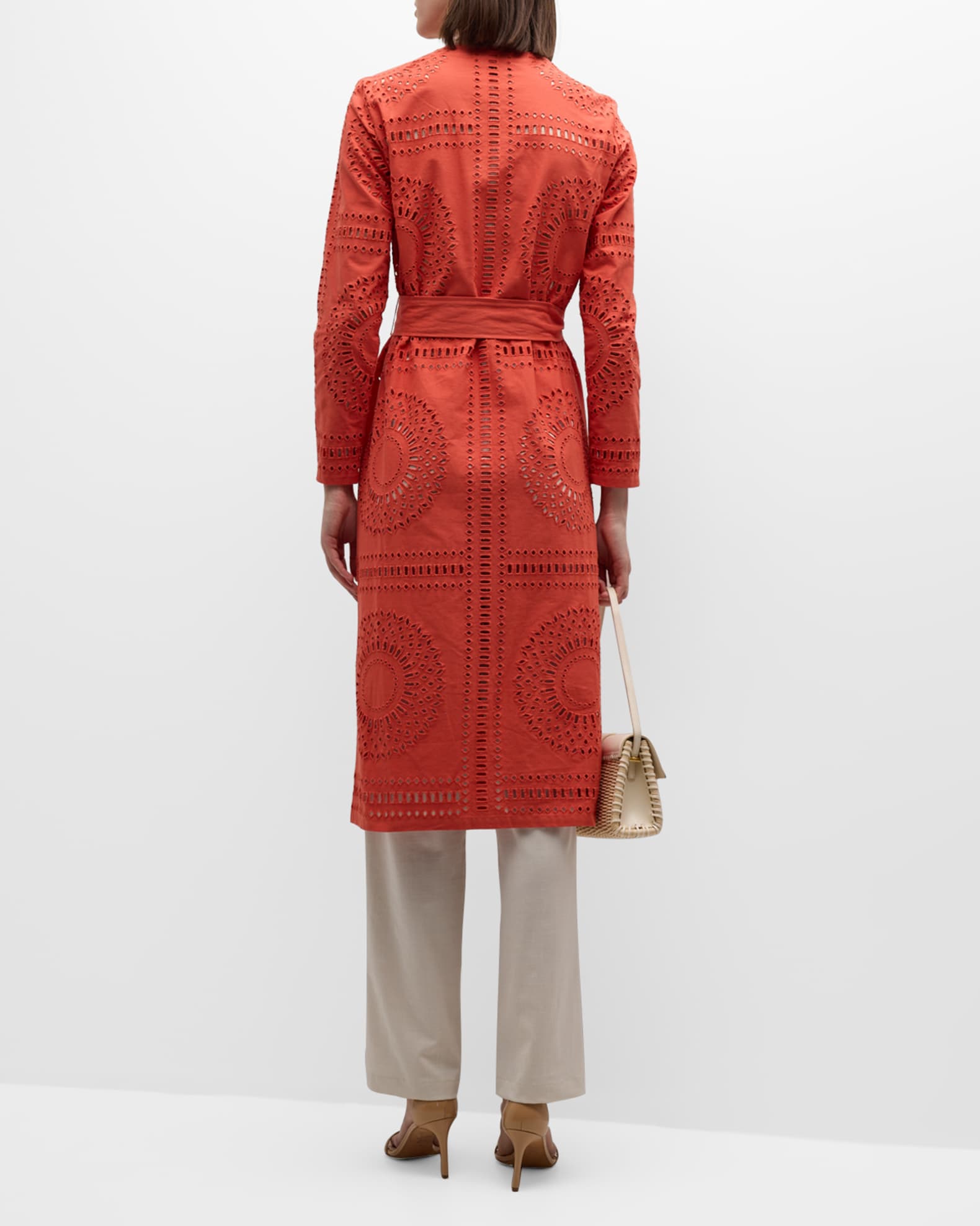 Misook Eyelet-Embroidered Wrap Topper | Neiman Marcus