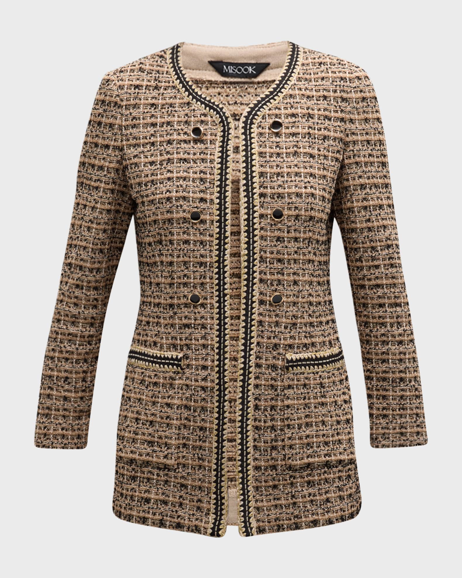 Misook Tailored Tweed-Knit Jacket | Neiman Marcus