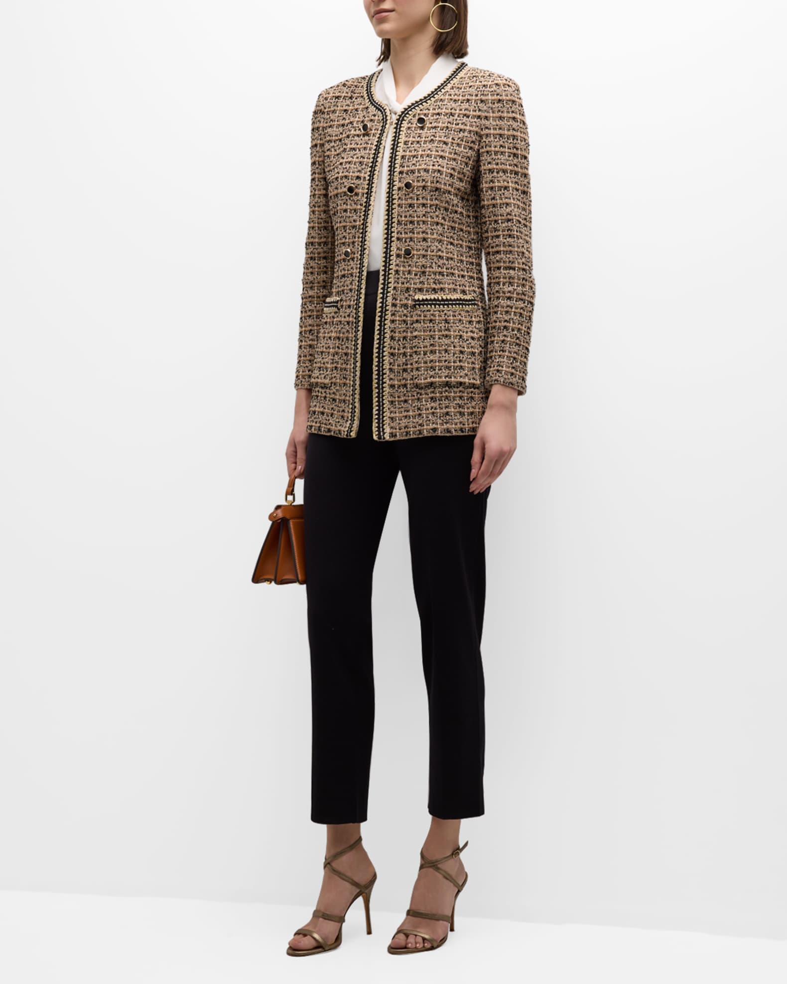 Misook Tailored Tweed-Knit Jacket | Neiman Marcus