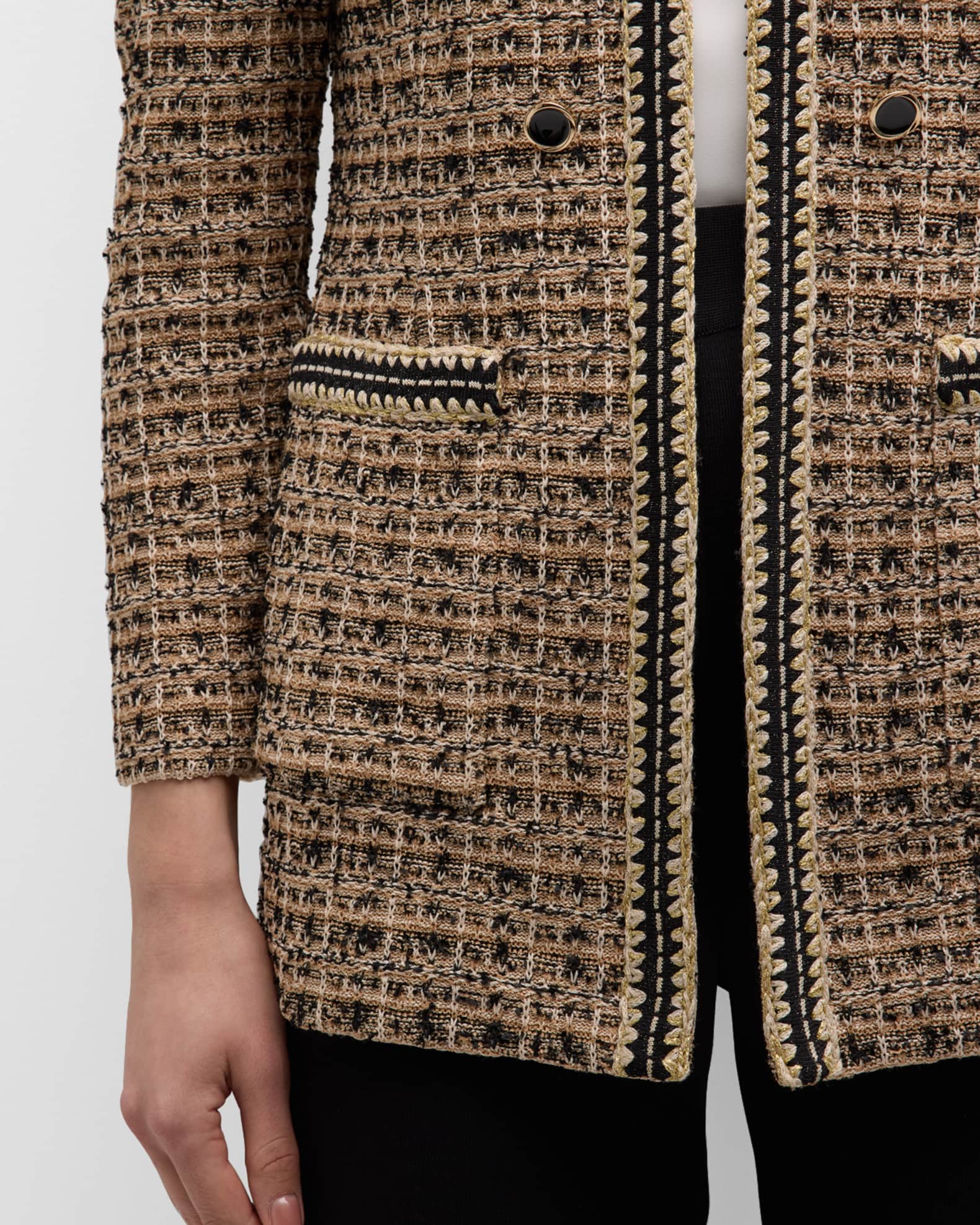 Misook Tailored Tweed-Knit Jacket | Neiman Marcus