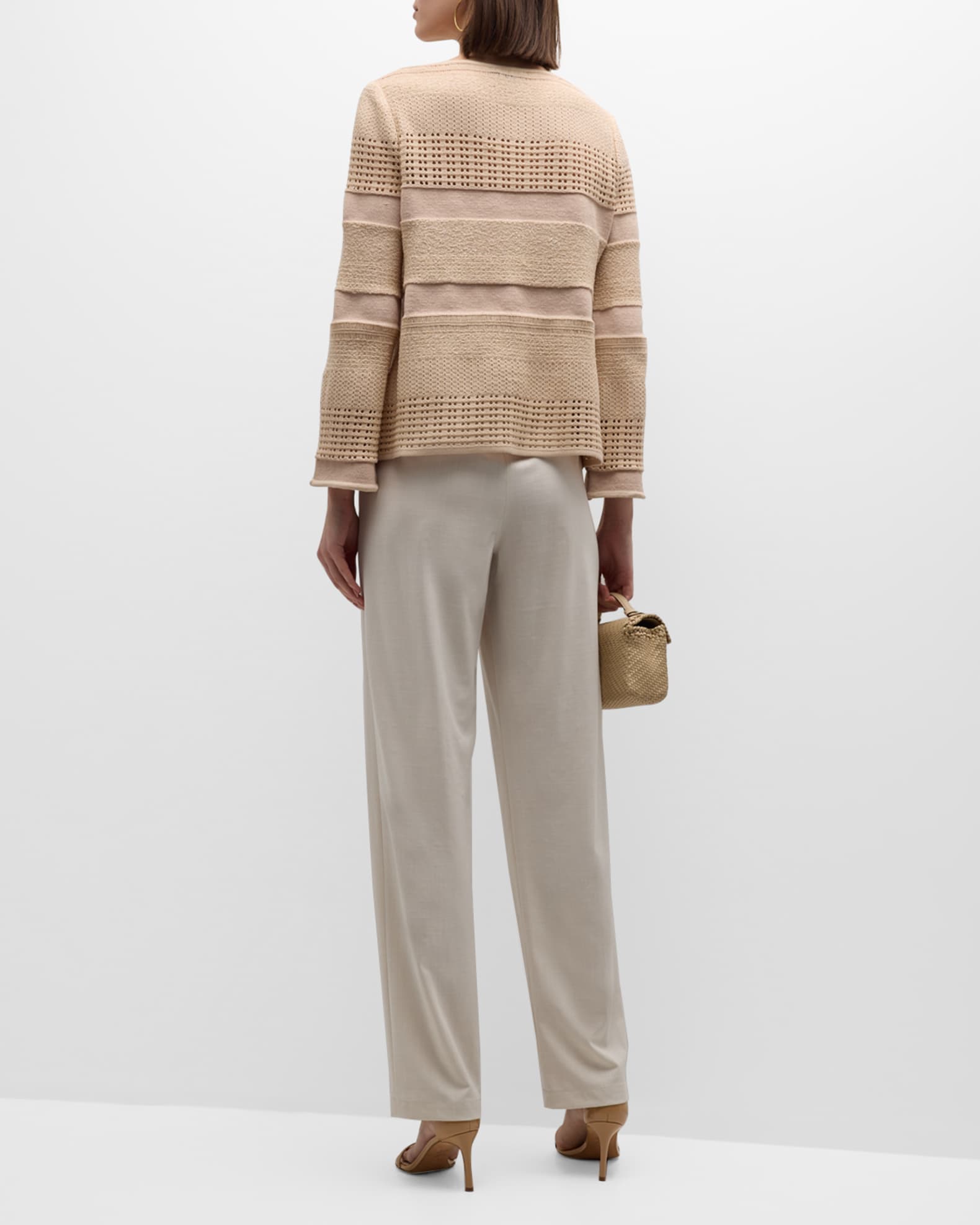 Misook Soft Knit Pull-On Straight Leg Pants - Heritage Fit | Neiman Marcus