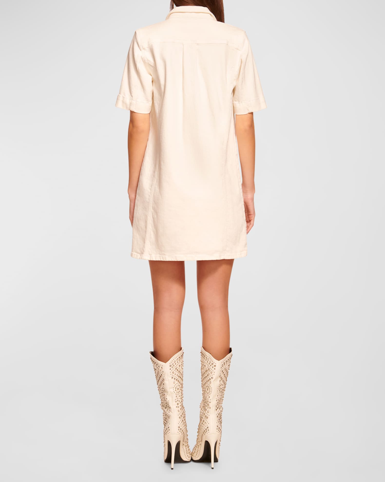 Ramy Brook Tunechi Denim Mini Shirtdress | Neiman Marcus