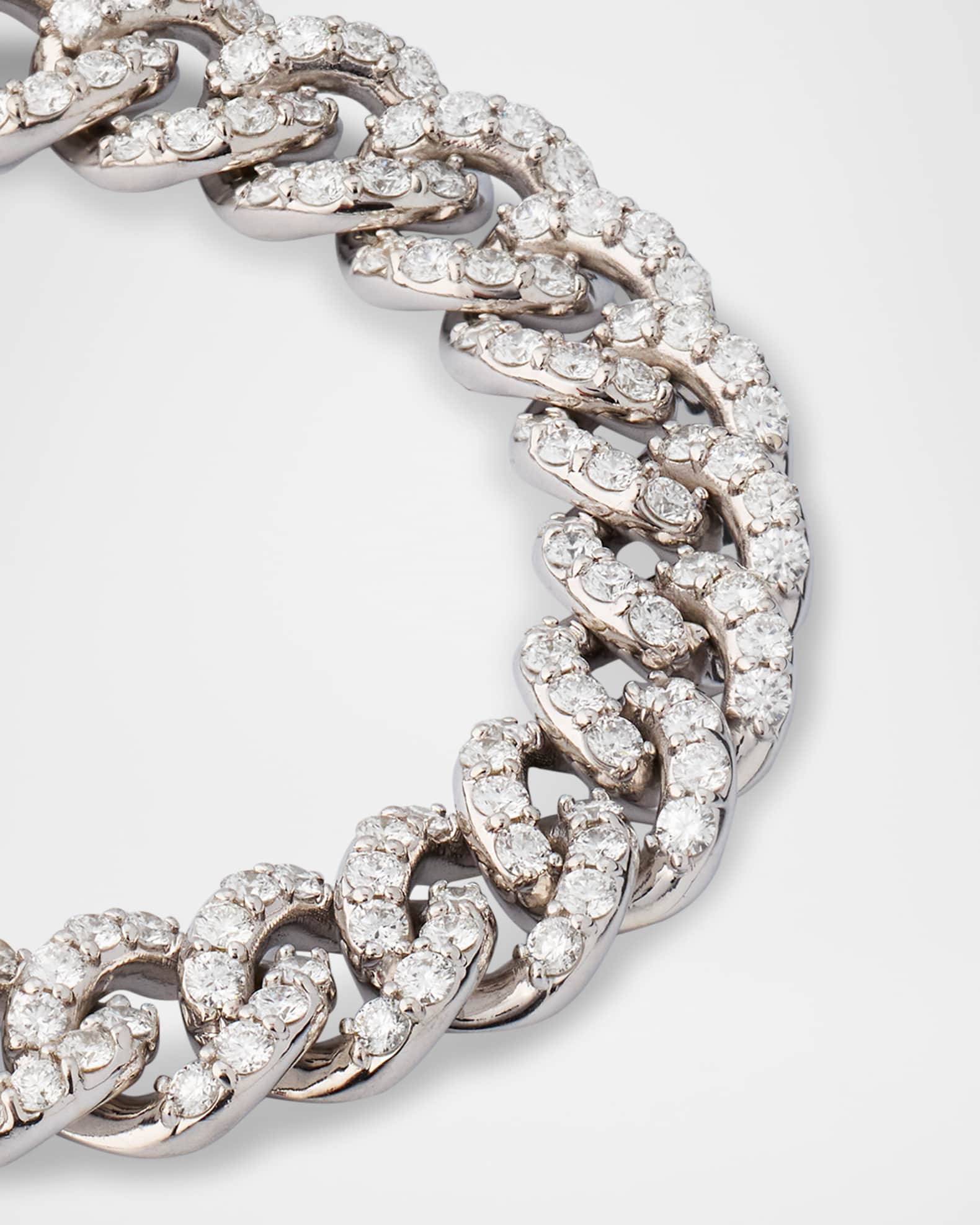 Neiman Marcus Diamonds 18K White Gold Cuban Diamond Chain Link Necklace ...