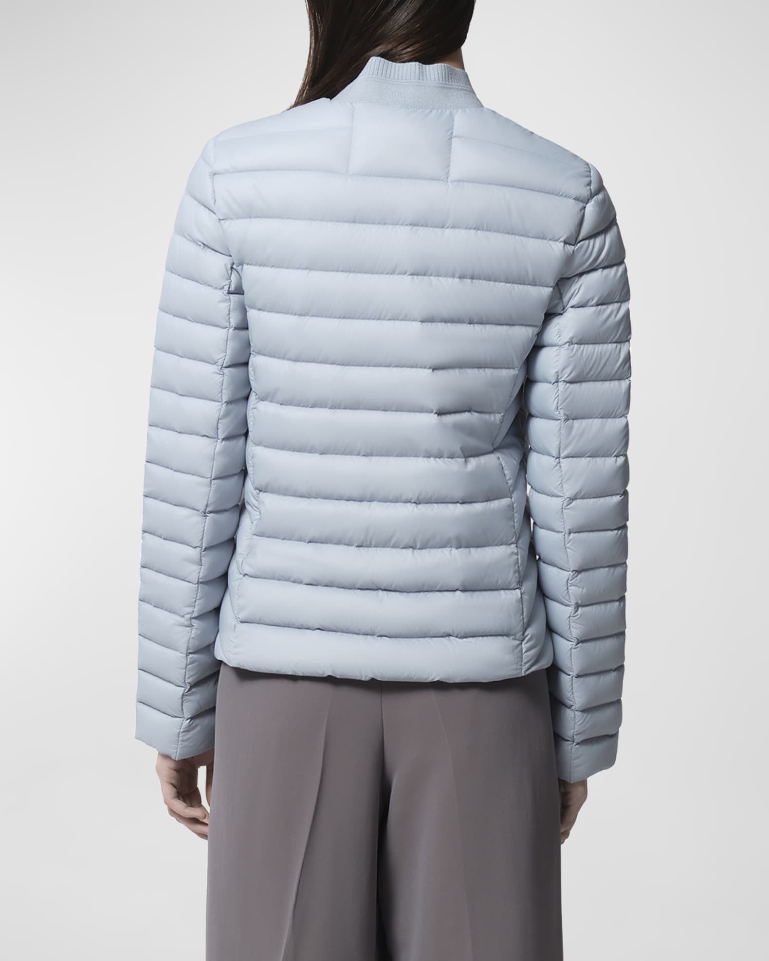 Soia & Kyo Chevron-Quilted Lightweight Down Jacket | Neiman Marcus