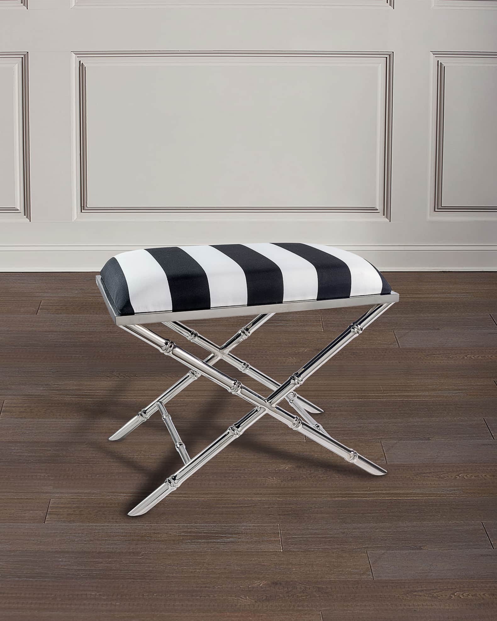 Port 68 Lauderdale Nickel Striped Bench | Neiman Marcus