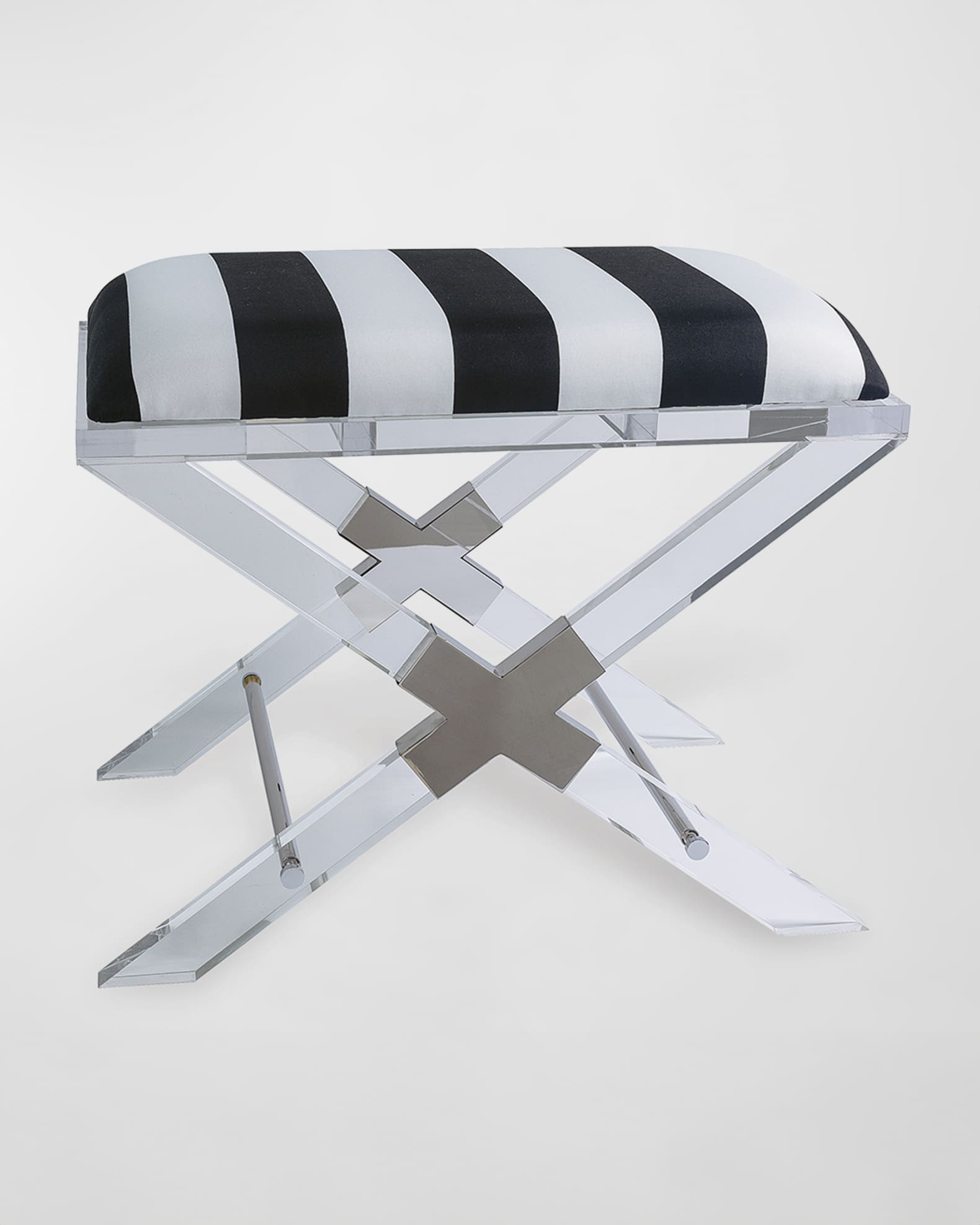 Port 68 Stripe Cross Bench | Neiman Marcus