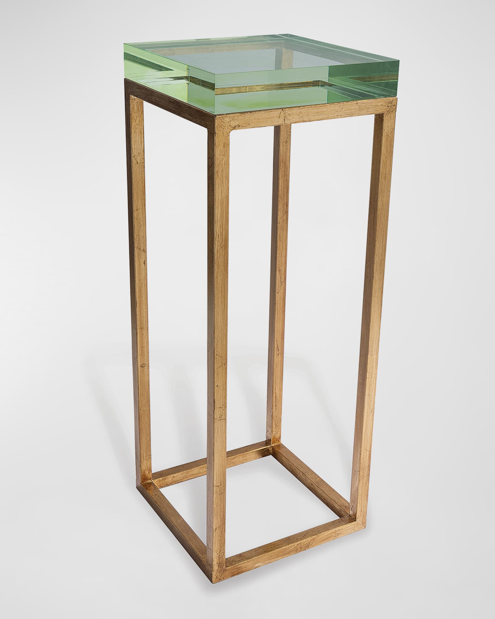 Port 68 Drake Acrylic & Gold Leaf Accent Table | Neiman Marcus