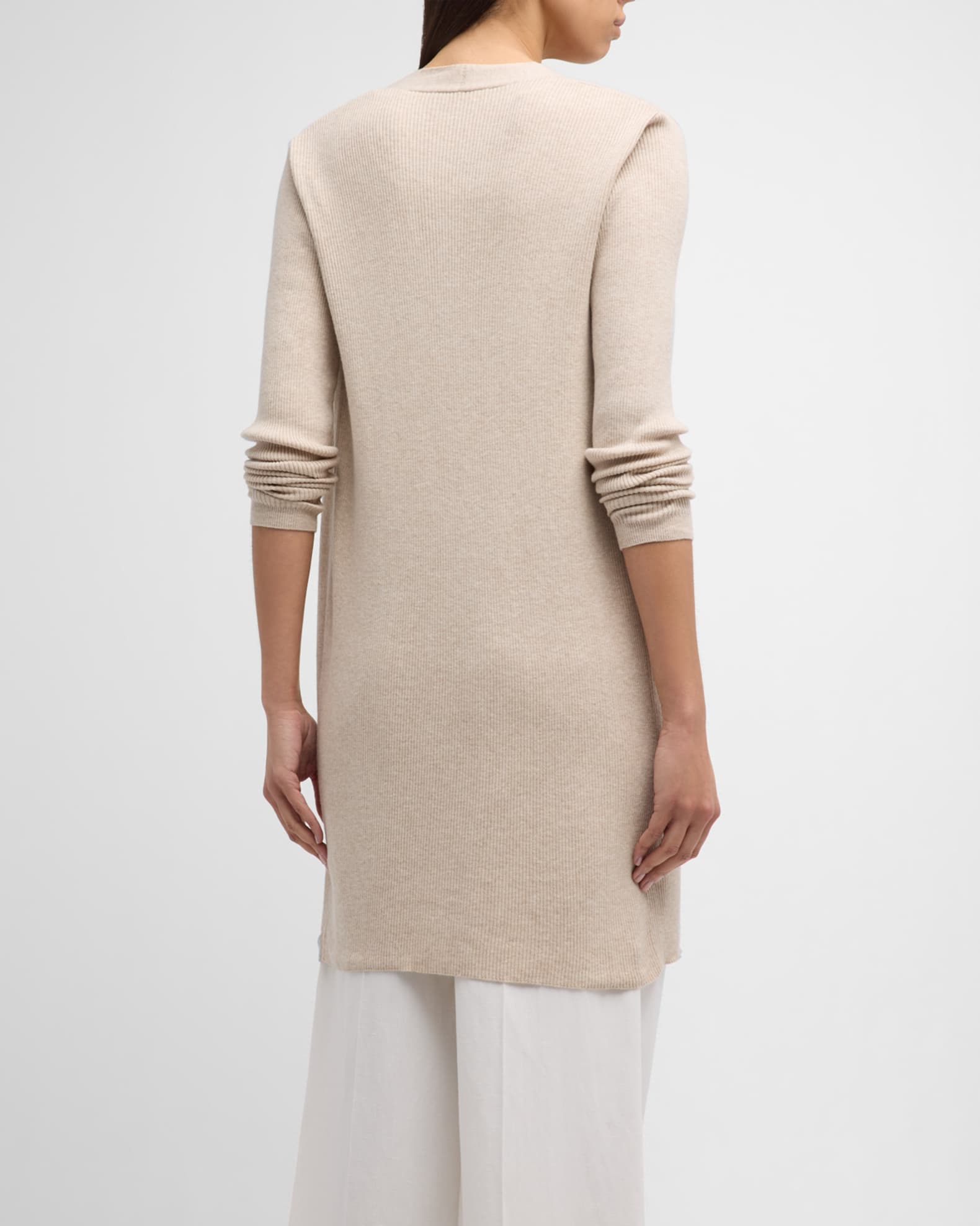 Kobi Halperin Marla Ribbed Open-Front Cotton Sweater | Neiman Marcus