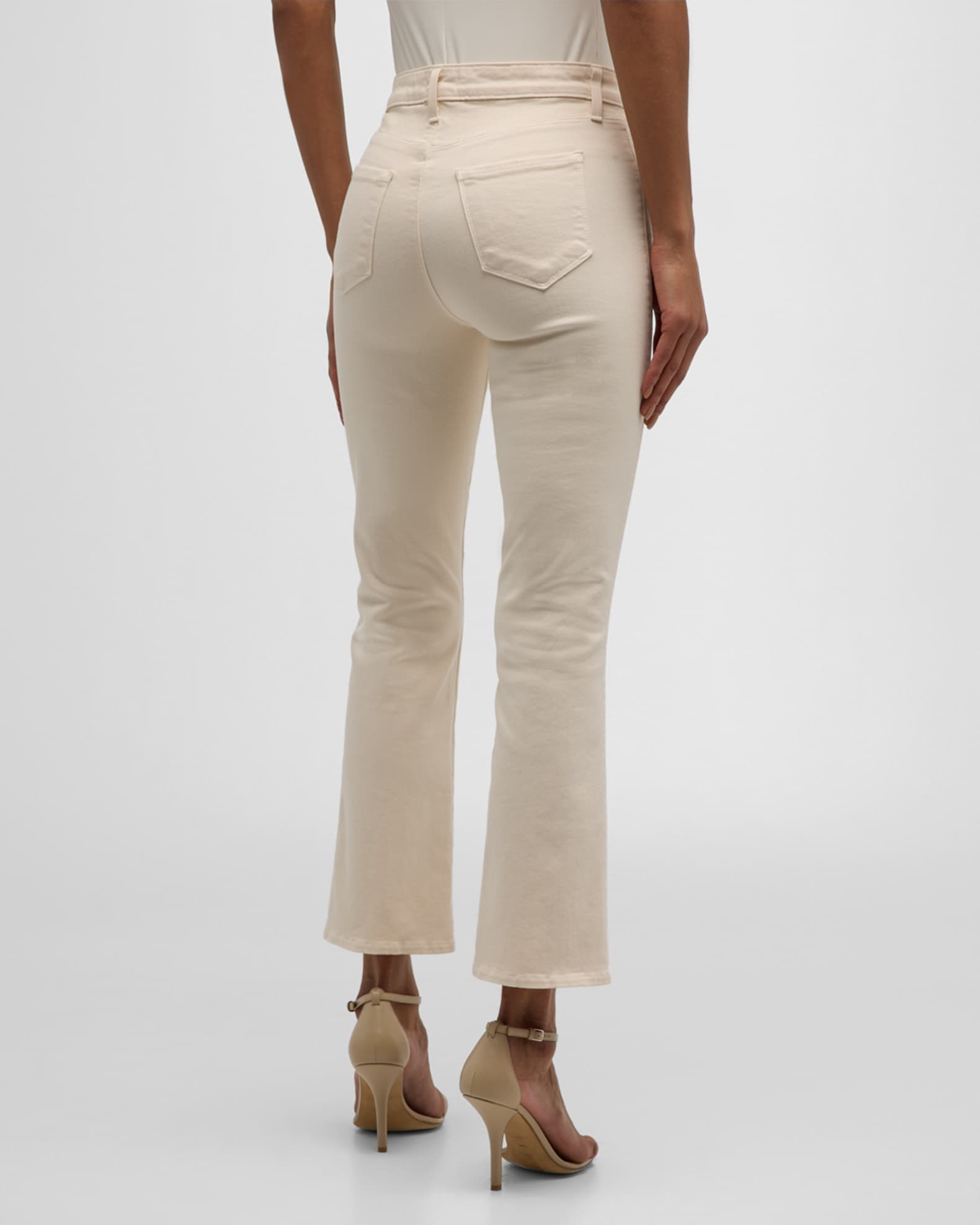 L'Agence Tati High Rise Cropped Micro Bootcut Jeans | Neiman Marcus