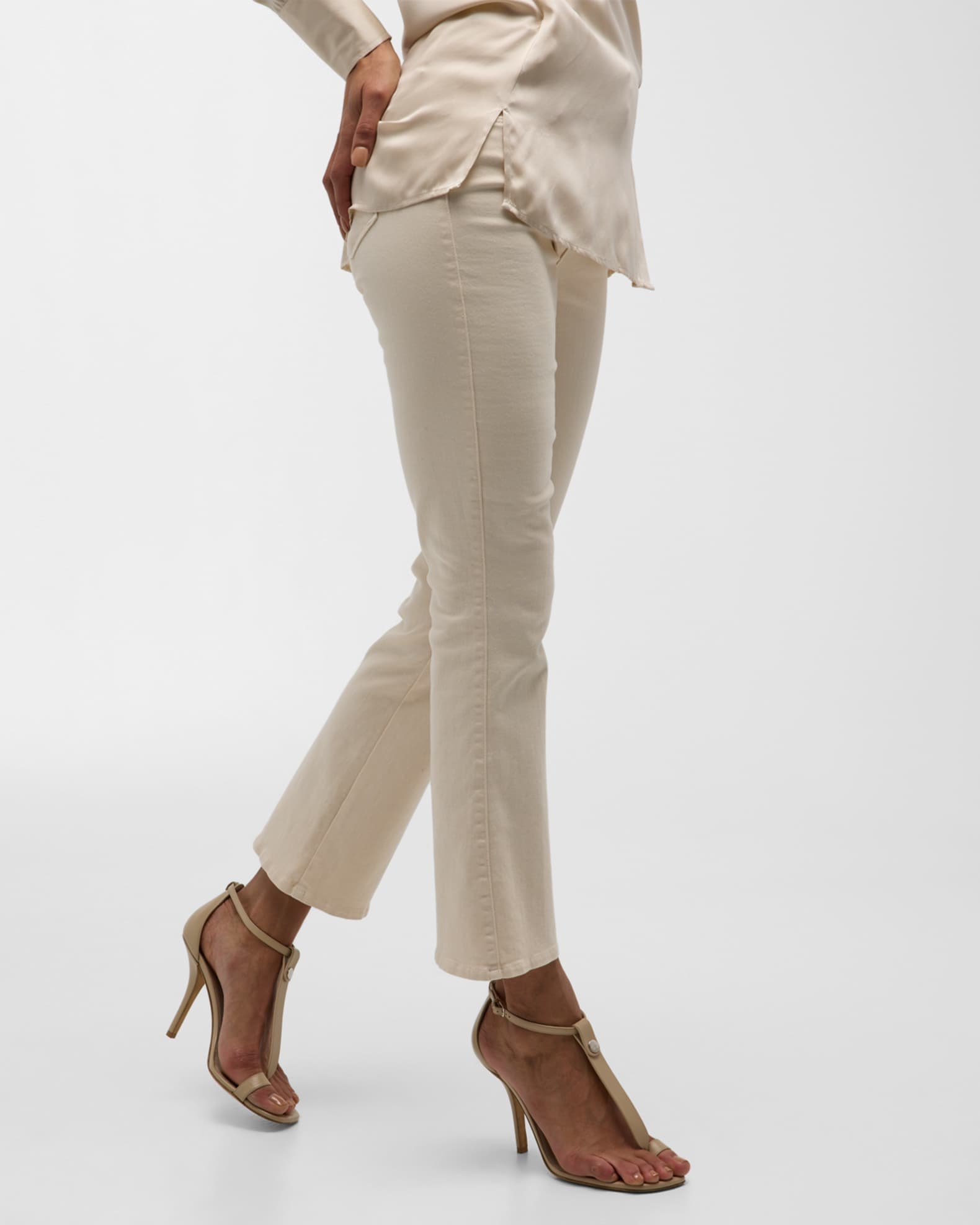 L'Agence Tati High Rise Cropped Micro Bootcut Jeans | Neiman Marcus