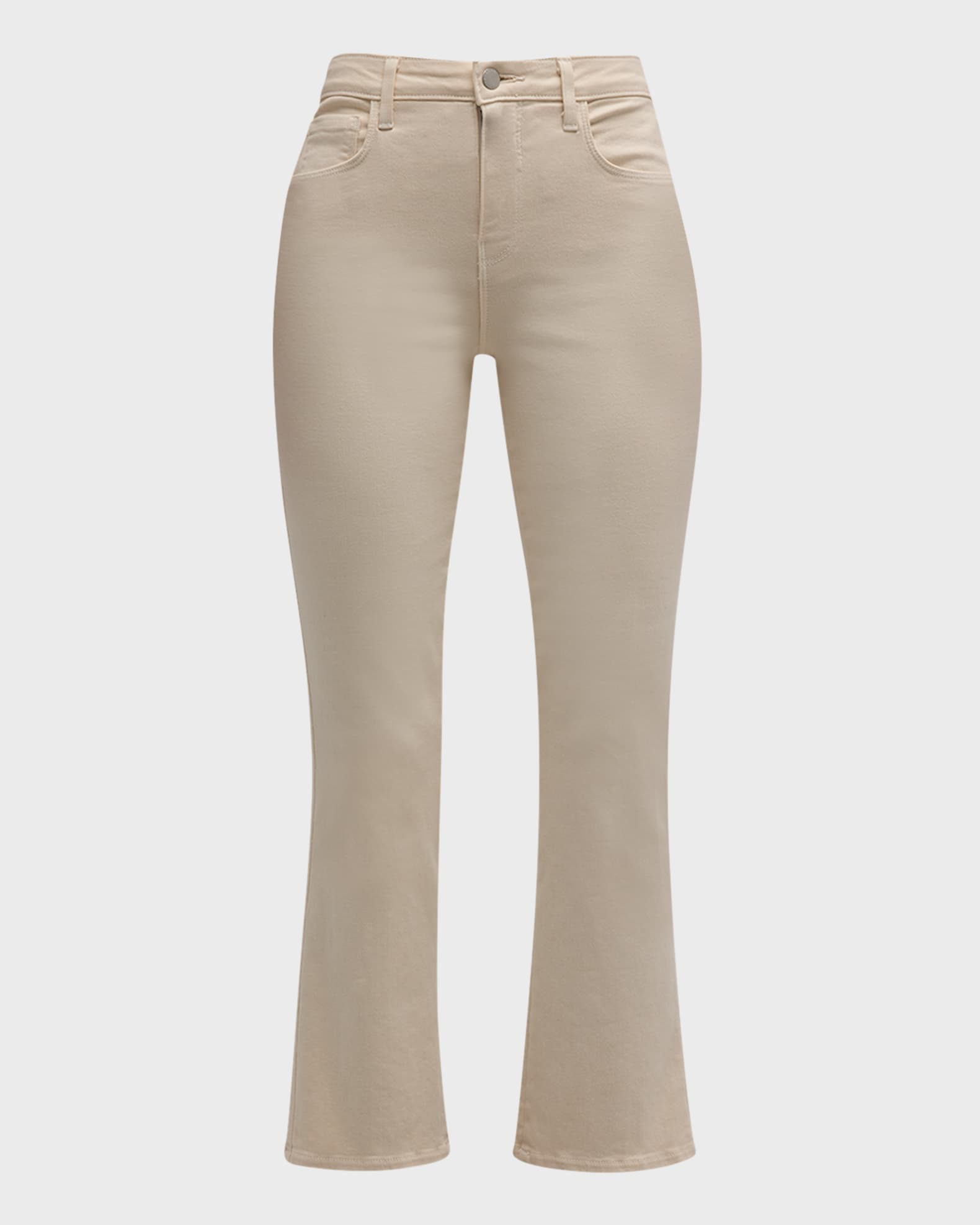 L'Agence Tati High Rise Cropped Micro Bootcut Jeans | Neiman Marcus