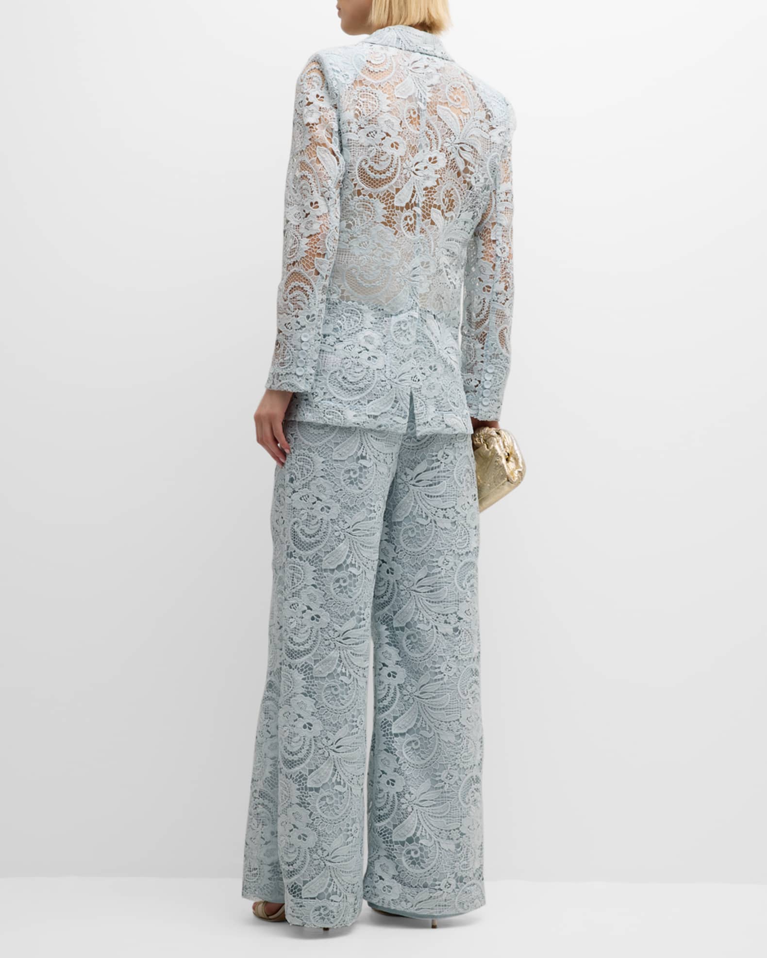 Kobi Halperin Kat Wide-Leg Floral Lace Pants | Neiman Marcus