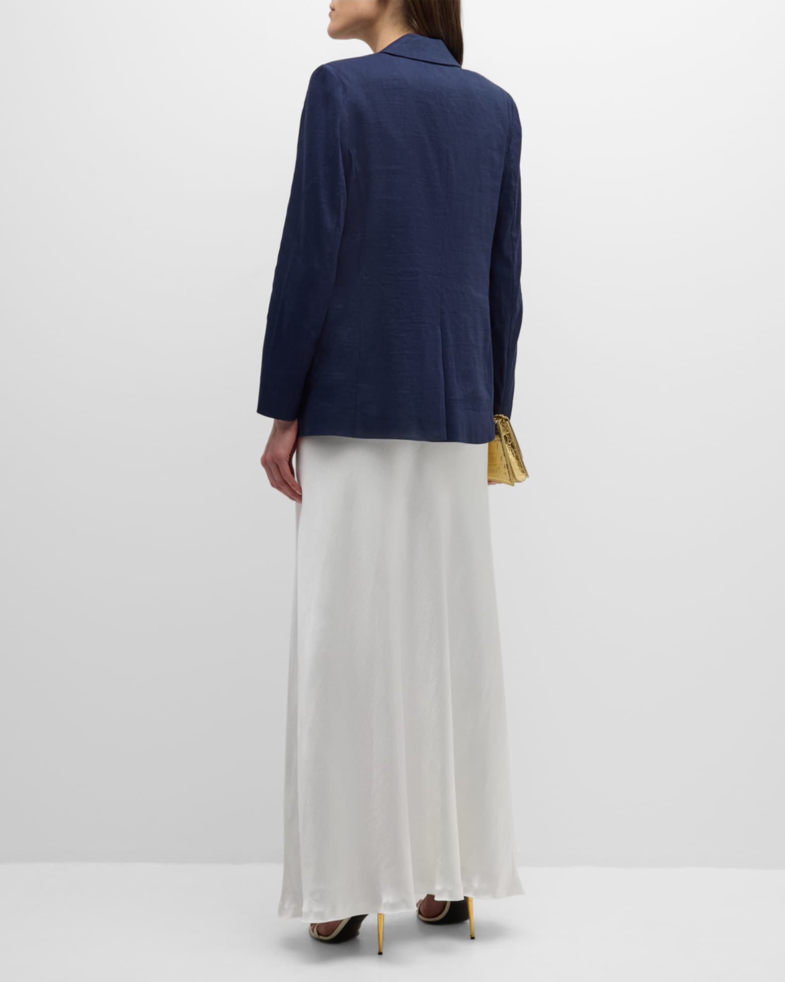 Kobi Halperin Bria Viscose Linen Cutaway Blazer Jacket | Neiman Marcus