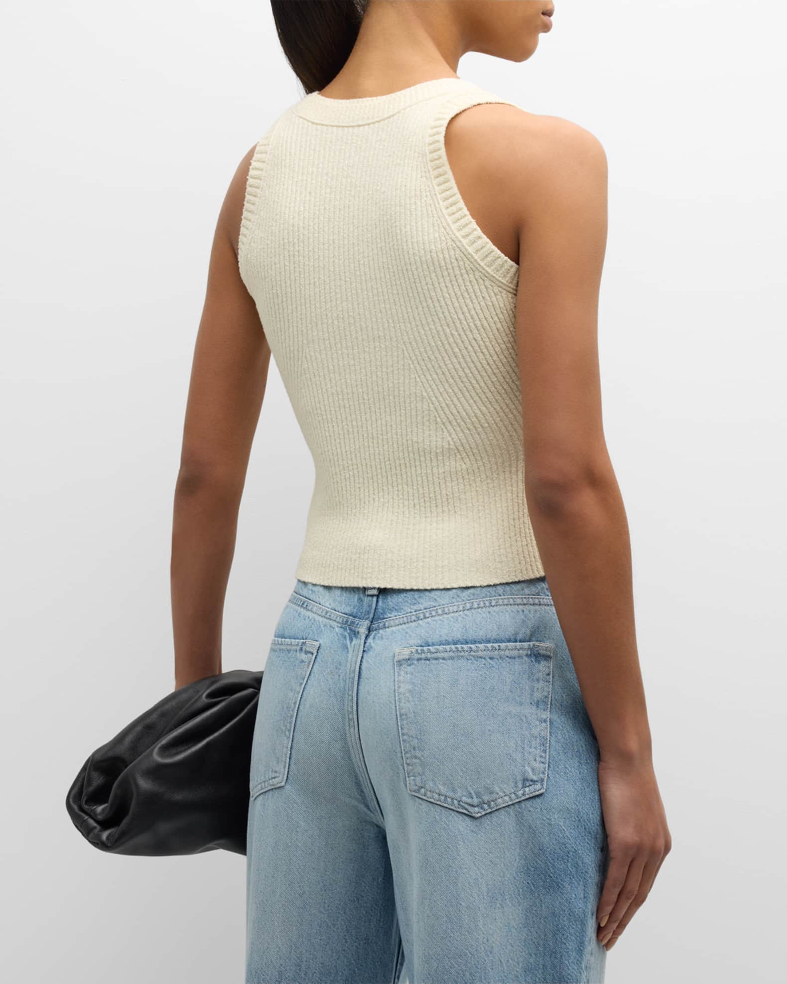 SIMKHAI Sibyl Sleeveless Knit Tank Top | Neiman Marcus