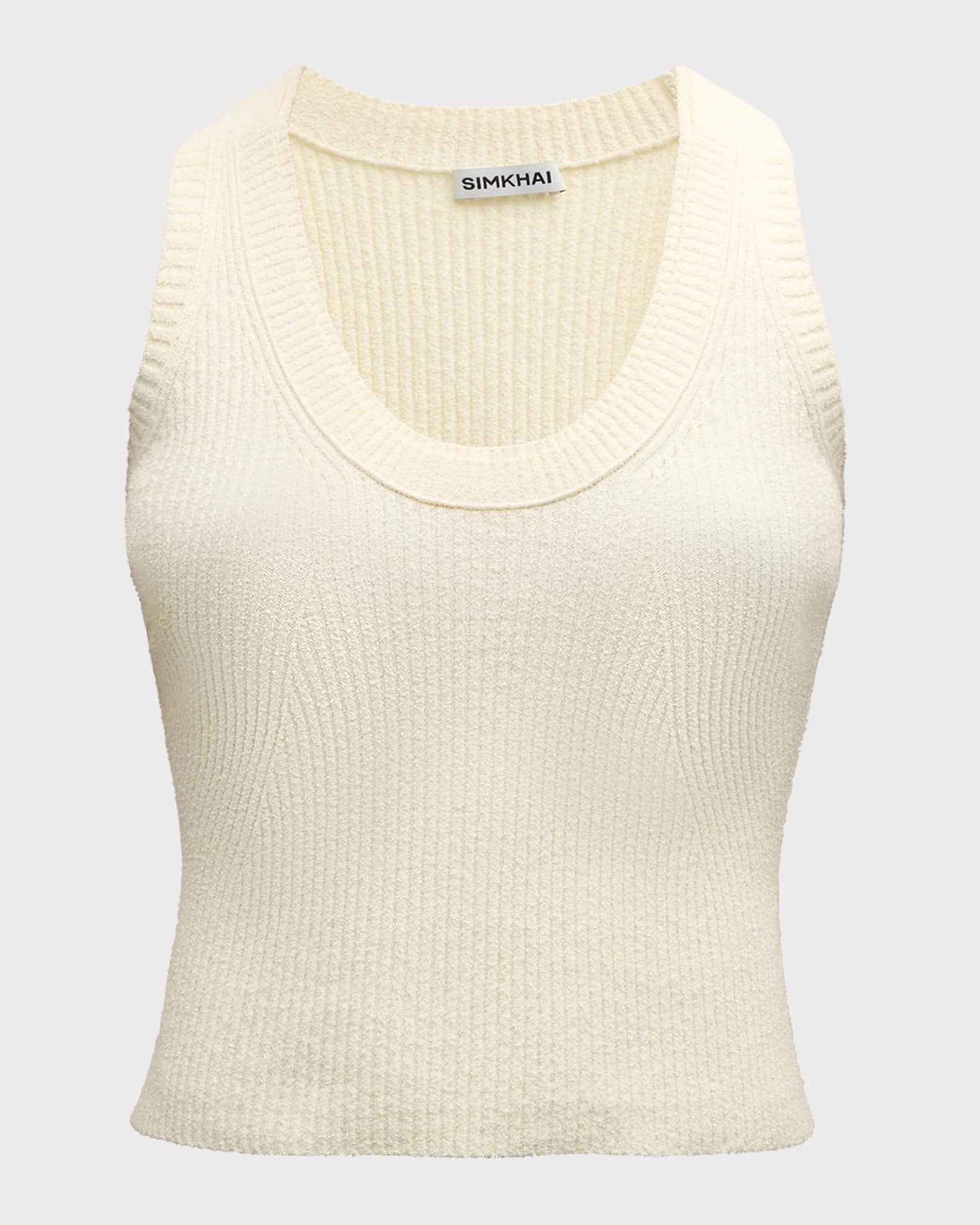 SIMKHAI Sibyl Sleeveless Knit Tank Top | Neiman Marcus