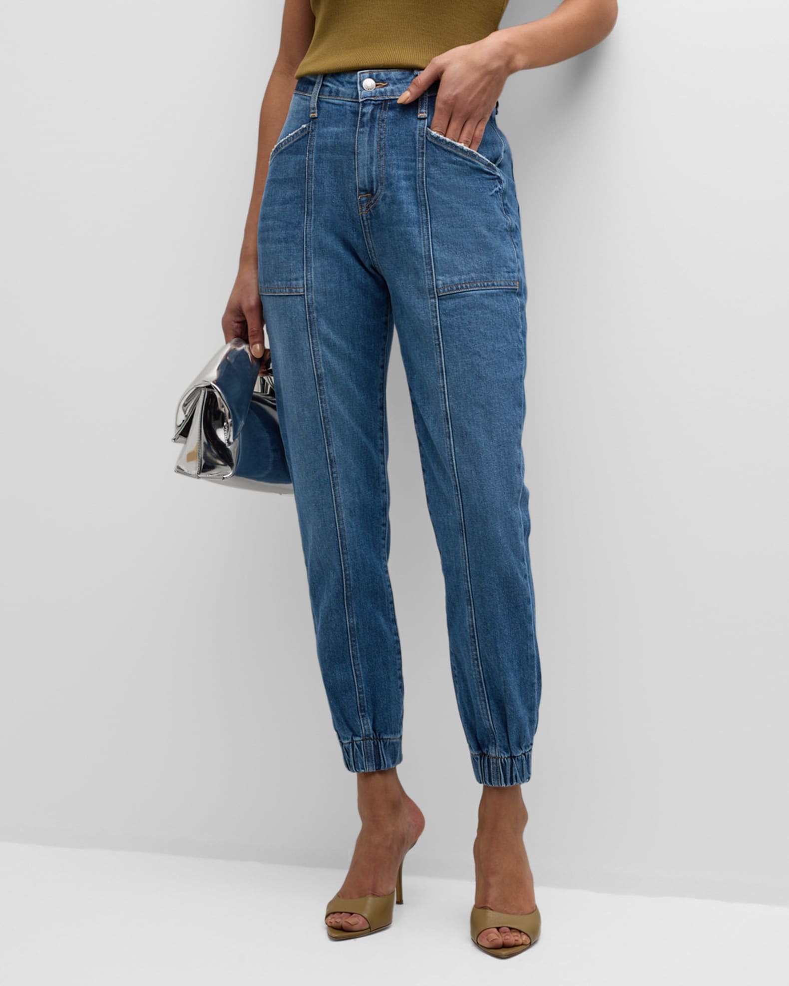 SIMKHAI Wylie Relaxed Jogger Denim Jeans | Neiman Marcus