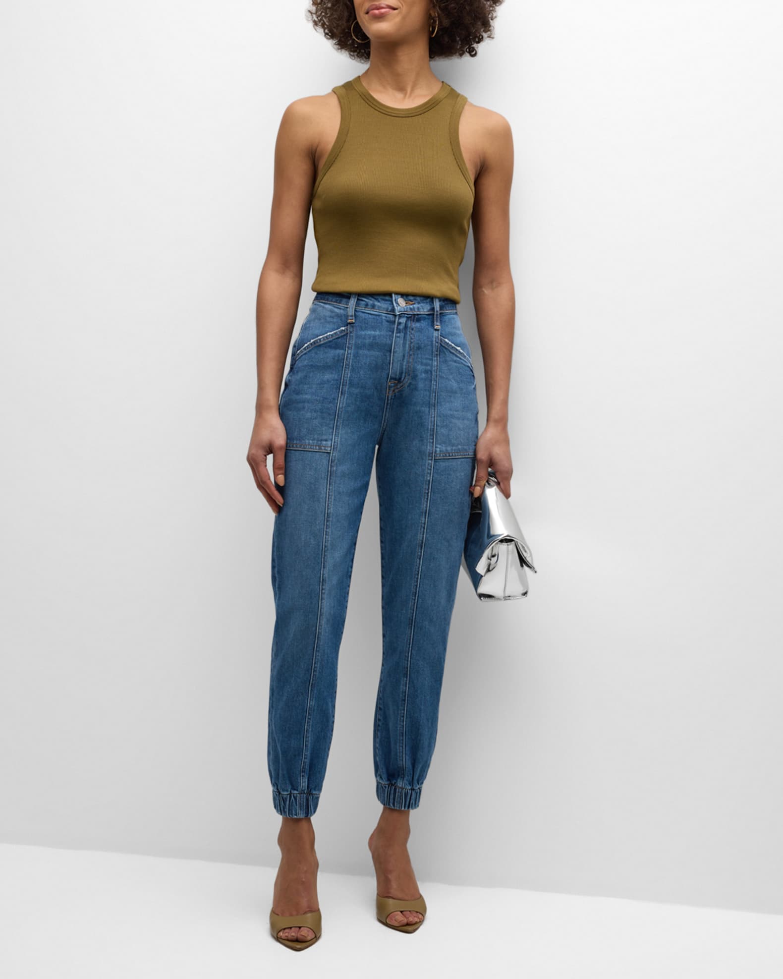 SIMKHAI Wylie Relaxed Jogger Denim Jeans | Neiman Marcus