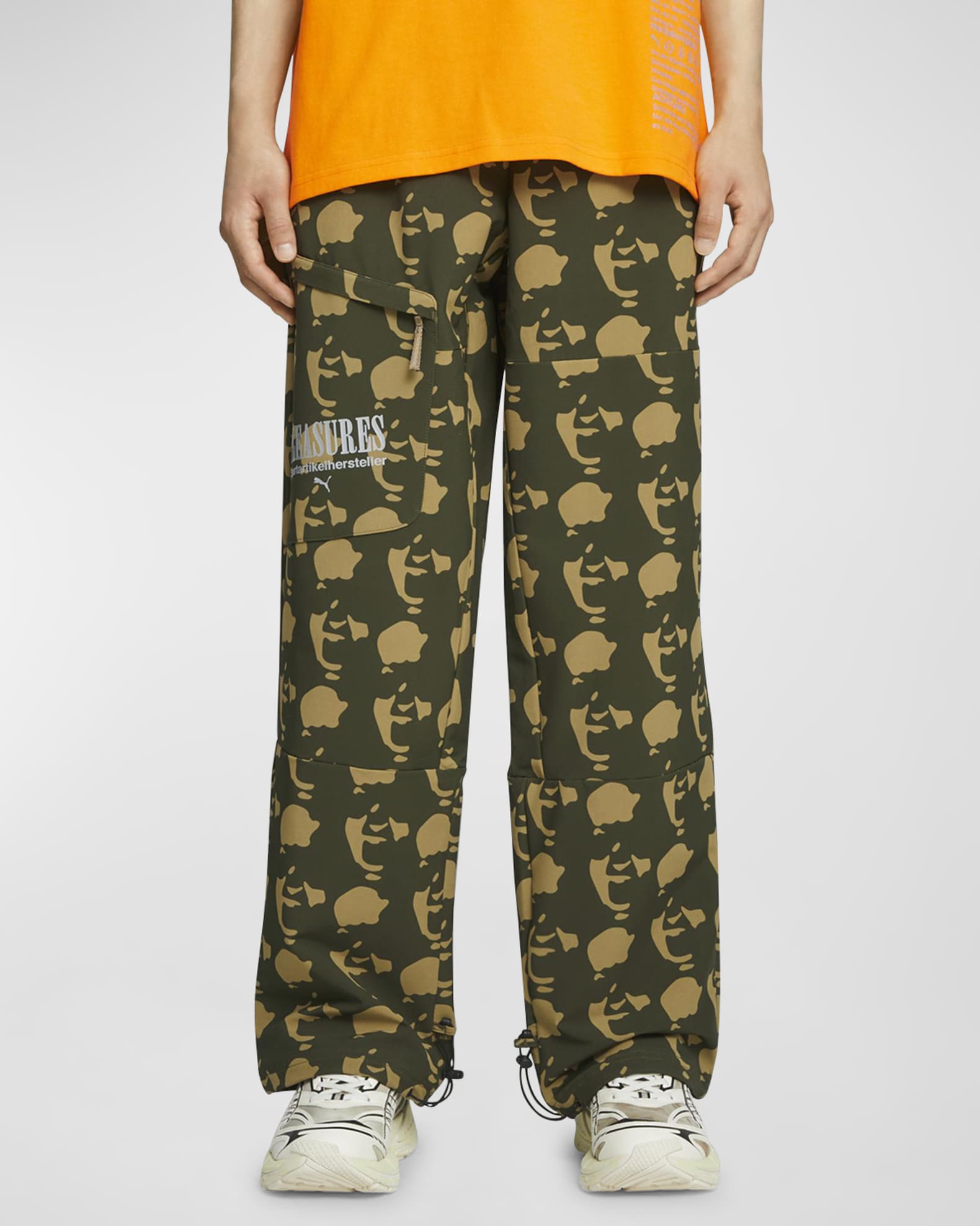 Puma x Pleasures Men's Patterned Cargo Pants | Neiman Marcus