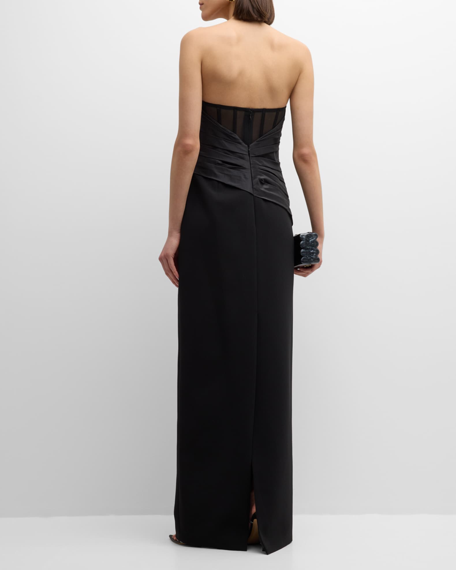 Carolina Herrera Strapless Ruched Bodice Gown with Corset Boning ...