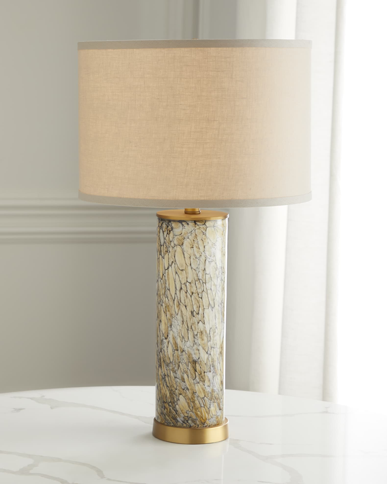 Neiman Marcus Patterned Glass Table Lamp | Neiman Marcus
