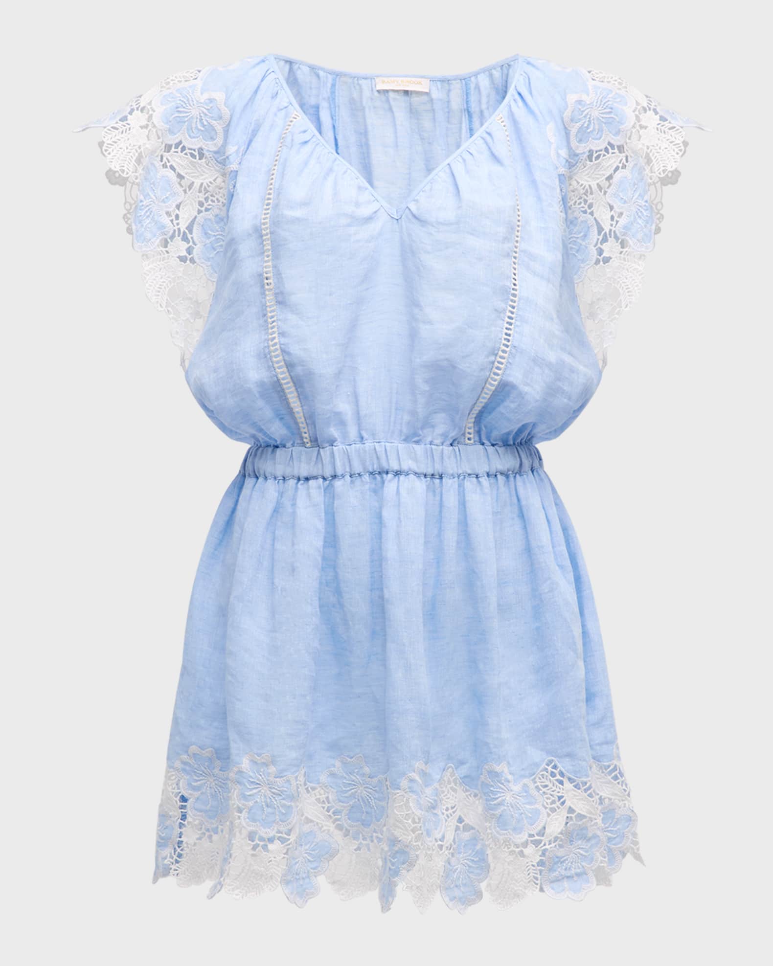 Ramy Brook Ryan Floral Lace Mini Dress | Neiman Marcus