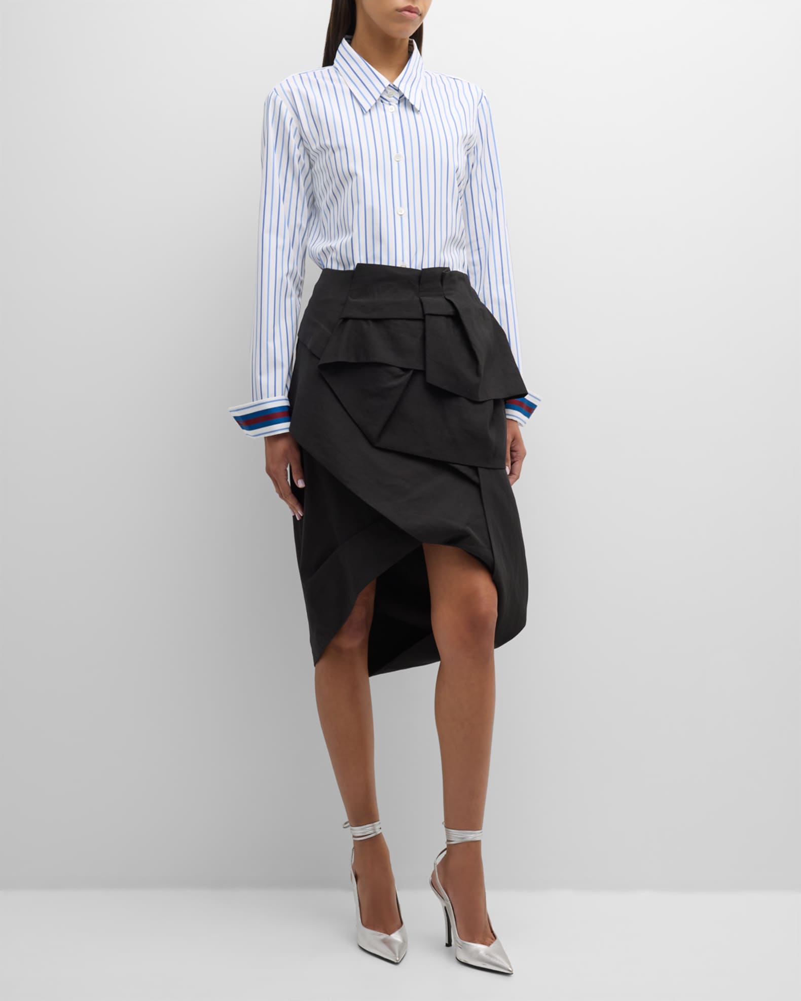 Dries Van Noten Sispy Tiered Ruffle Wrap Skirt | Neiman Marcus