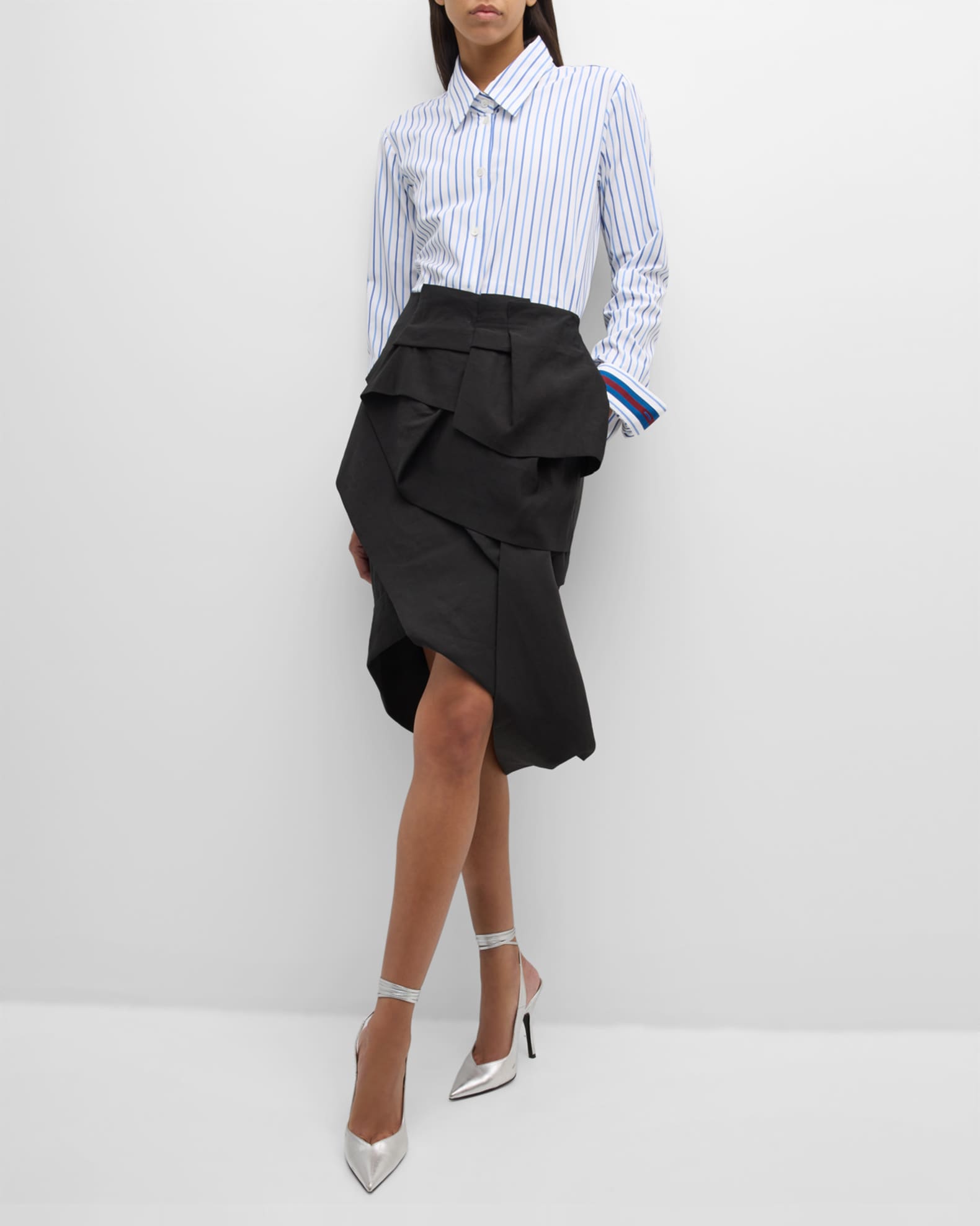 Dries Van Noten Sispy Tiered Ruffle Wrap Skirt | Neiman Marcus