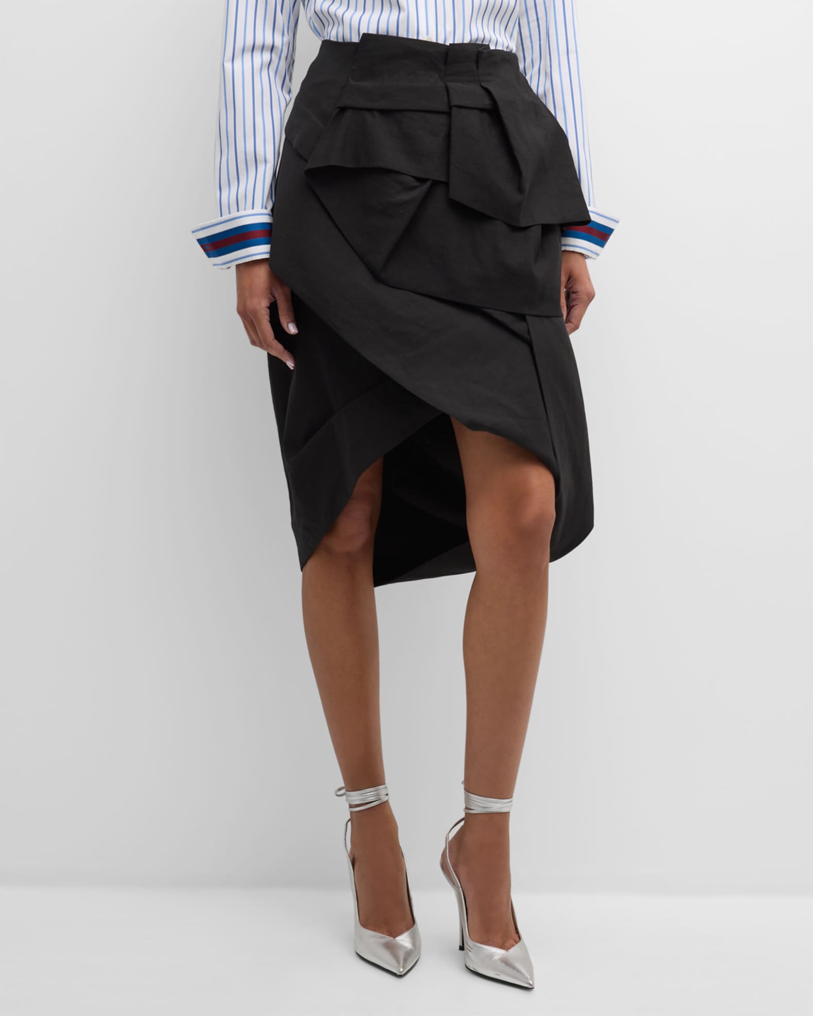 Dries Van Noten Sispy Tiered Ruffle Wrap Skirt | Neiman Marcus