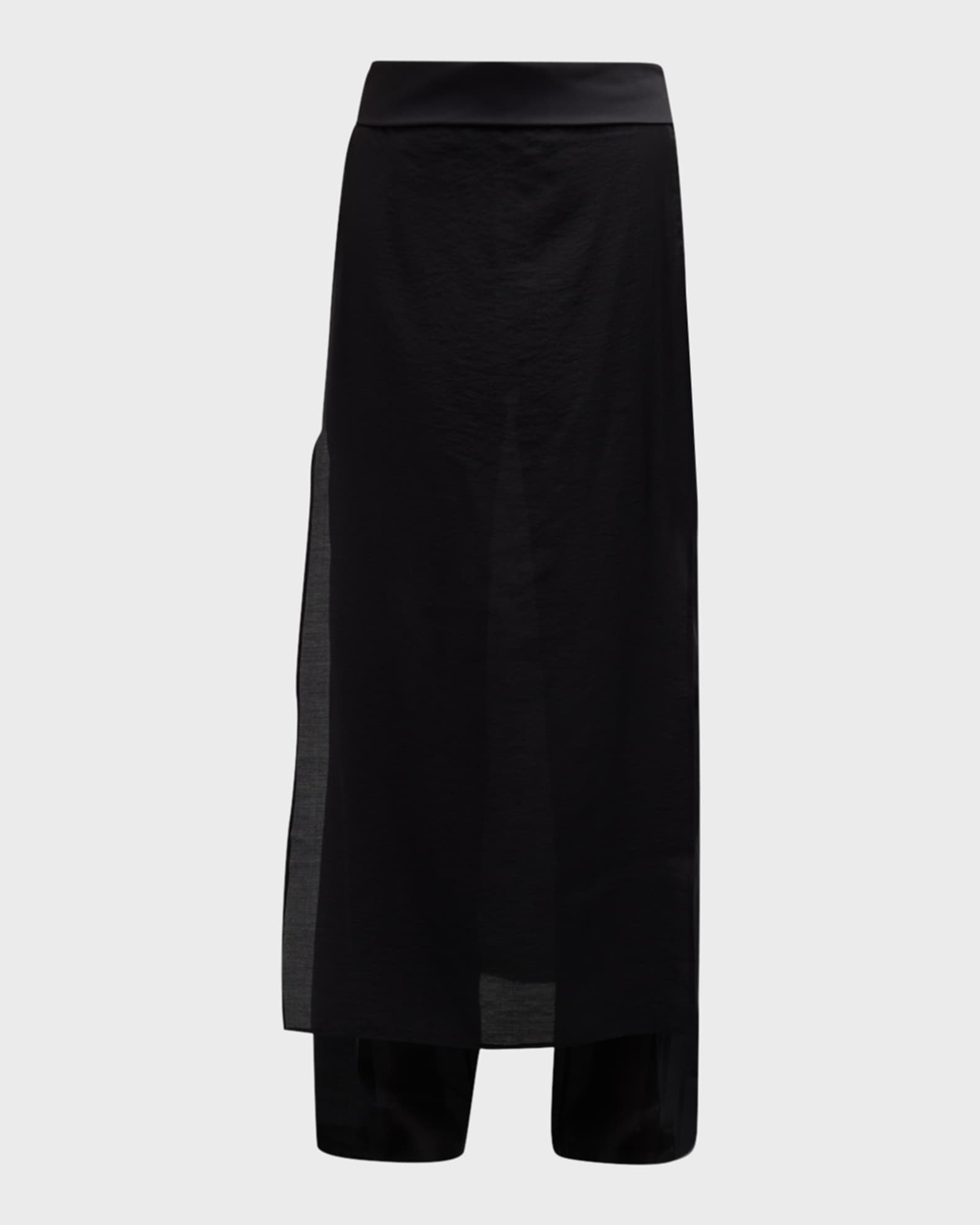 Gia Studios High Rise Sheer Flowing Trousers | Neiman Marcus