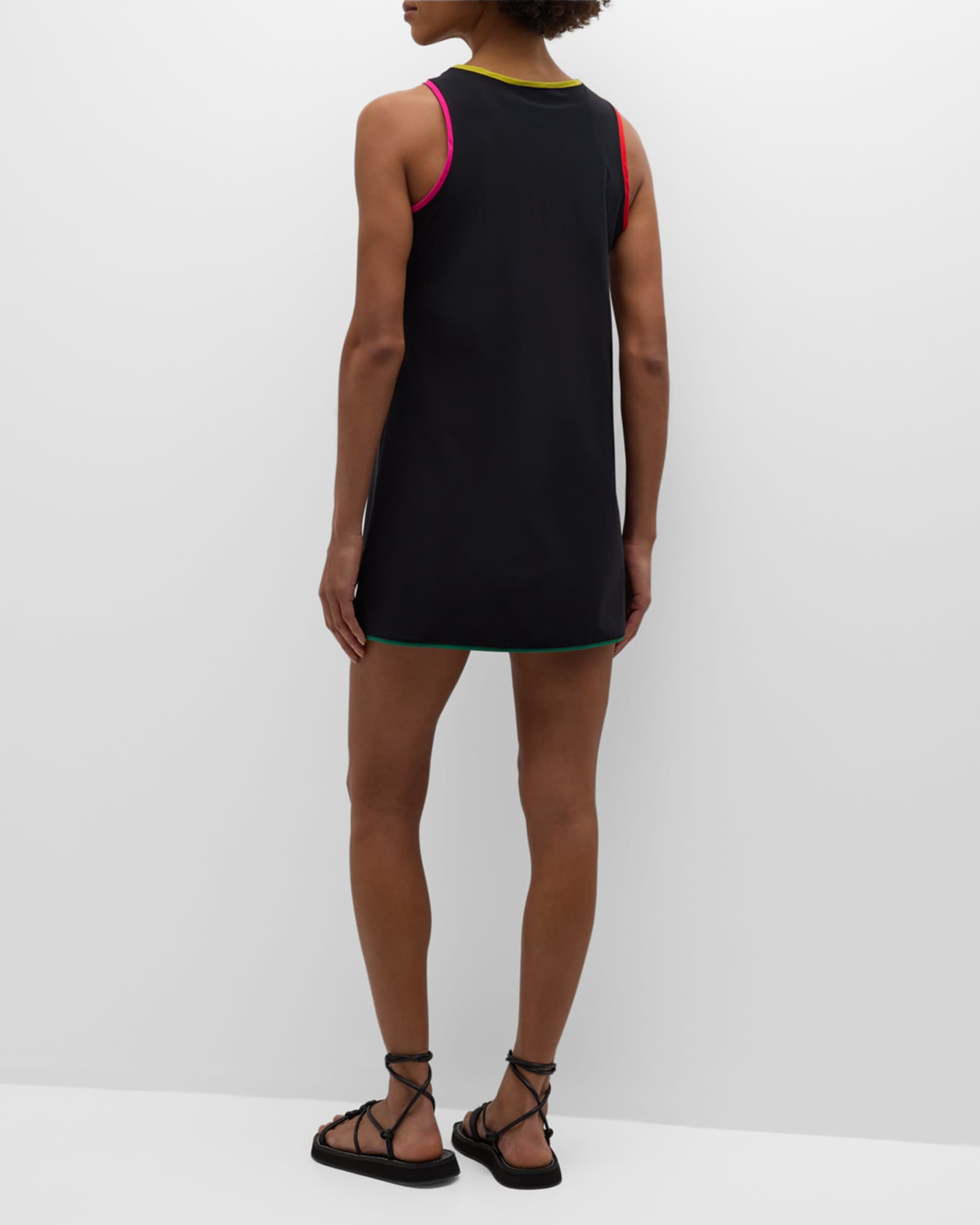 Karla Colletto Remi Round-Neck Mini Dress | Neiman Marcus